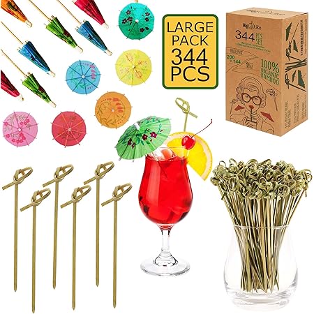 Amazon.com | 4000 Pcs Cocktail Picks Sticks Frill Toothpicks for ...