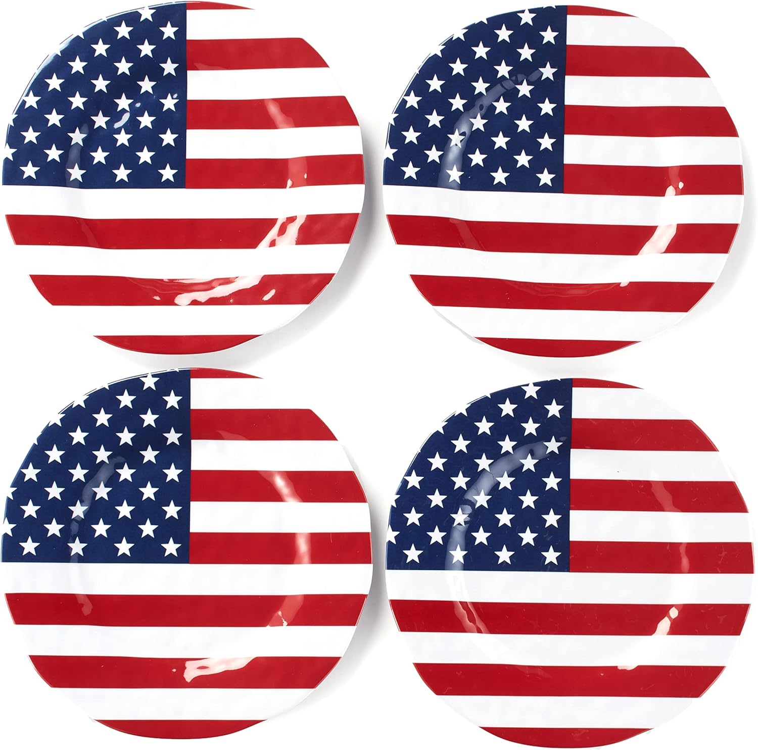 Amazon.com | Melamine Plate Set - Round American Non-Breakable Eatery ...