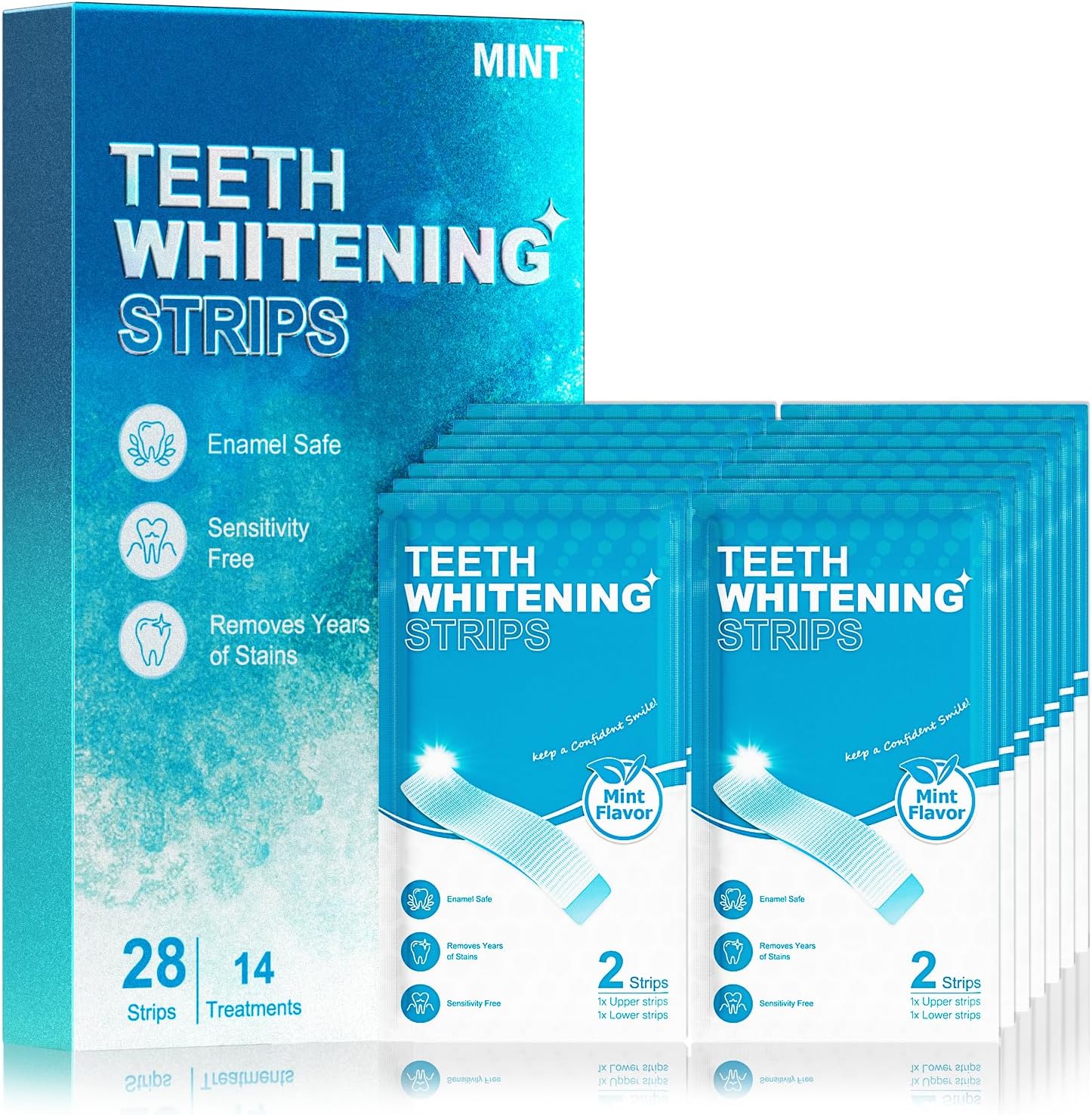 Amazon.com: Teeth Whitening Strips for Sensitive Teeth - 28 White ...