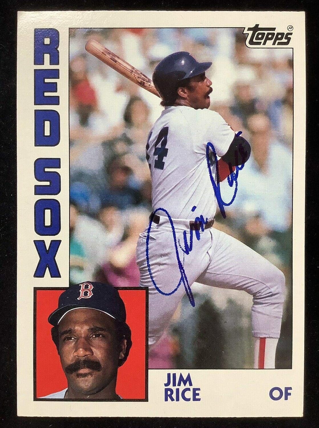 Jim Rice Signed Card 1984 Topps #5 Oversized Red Sox Autograph 8xAS MVP ...