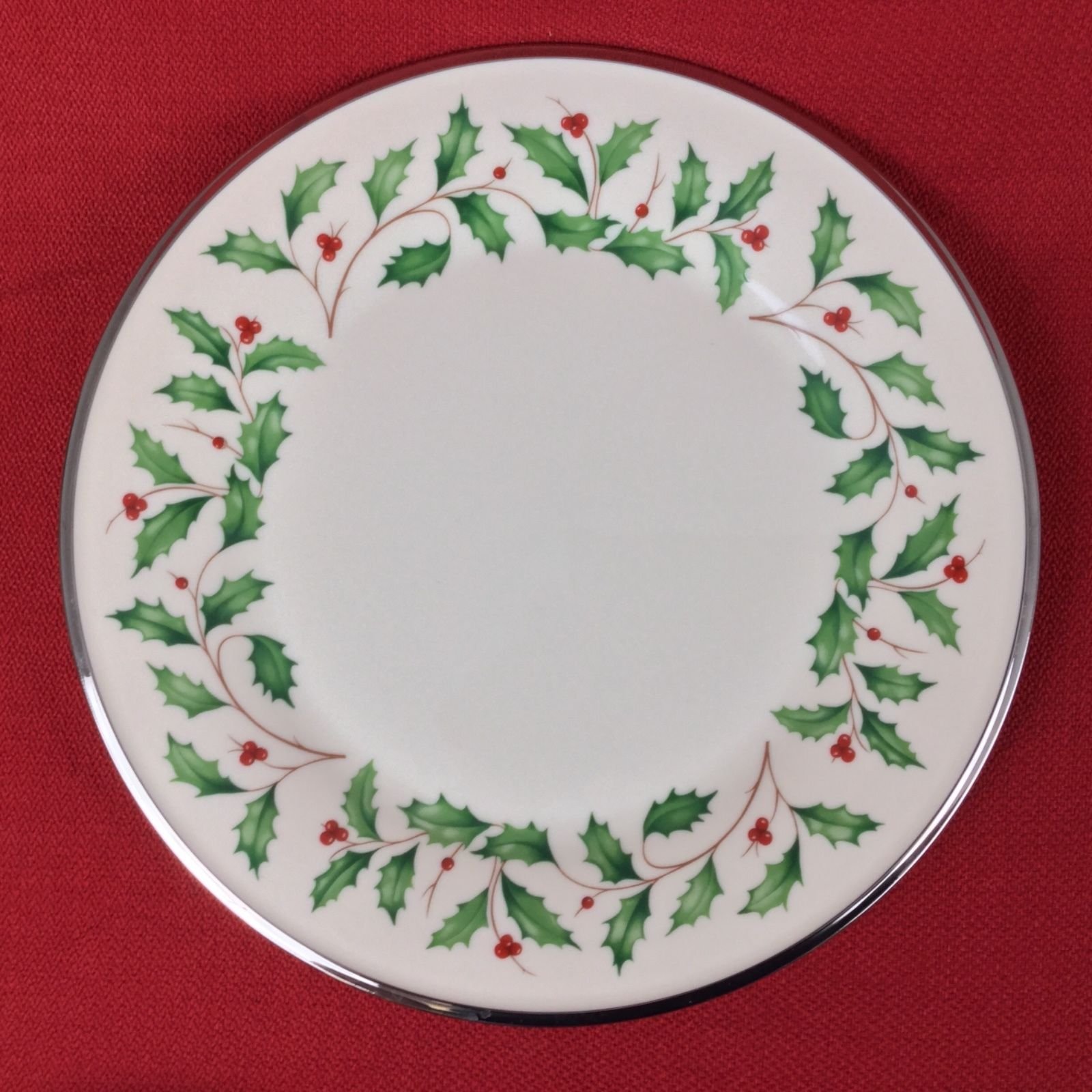 Amazon.com | Lenox Holiday Platinum Dinner Plate: Dessert Plates ...