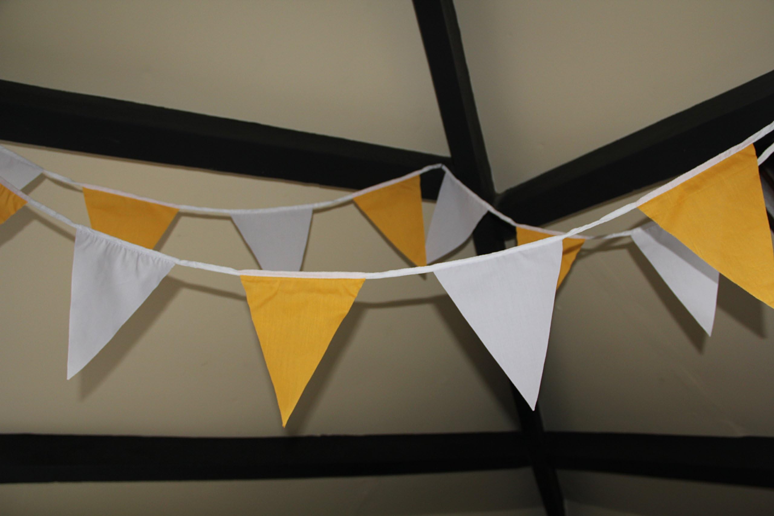 White Wedding Bunting - 10m Single Sided Bunting : Amazon.co.uk: Toys ...