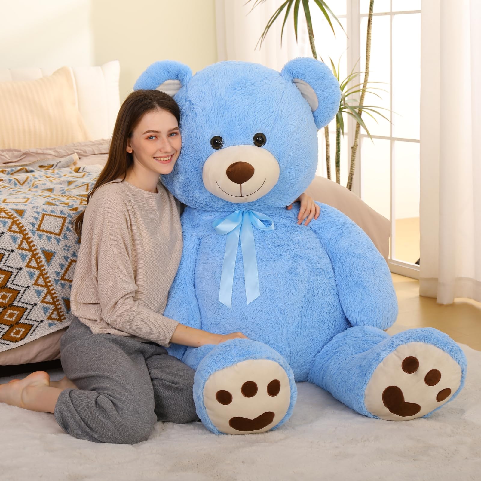 Morismosgiant Teddy Bear Stuffed Animal 5ft Large Stuffed Teddy Bear ...