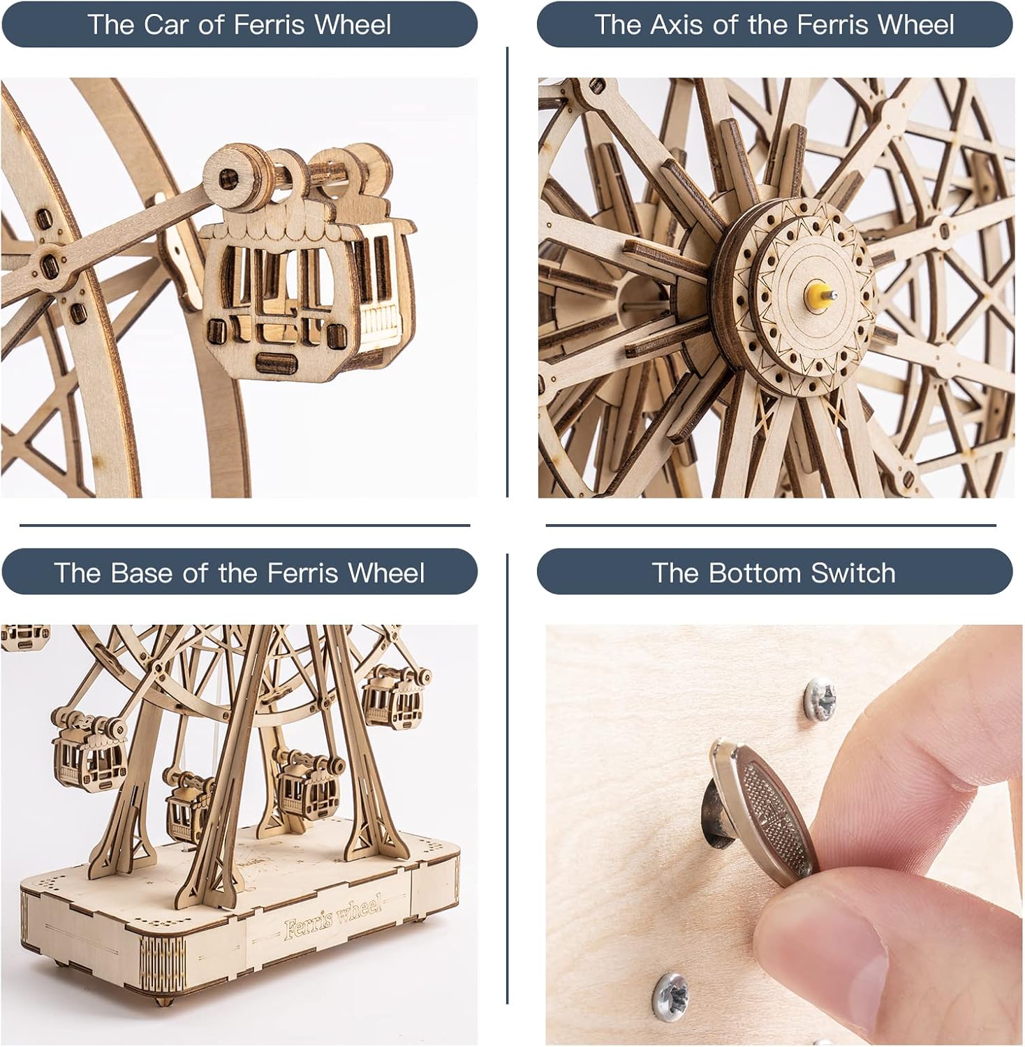 RoWood Book Nook Kit Bundle Ferris Wheel Music Box, Philippines | Ubuy