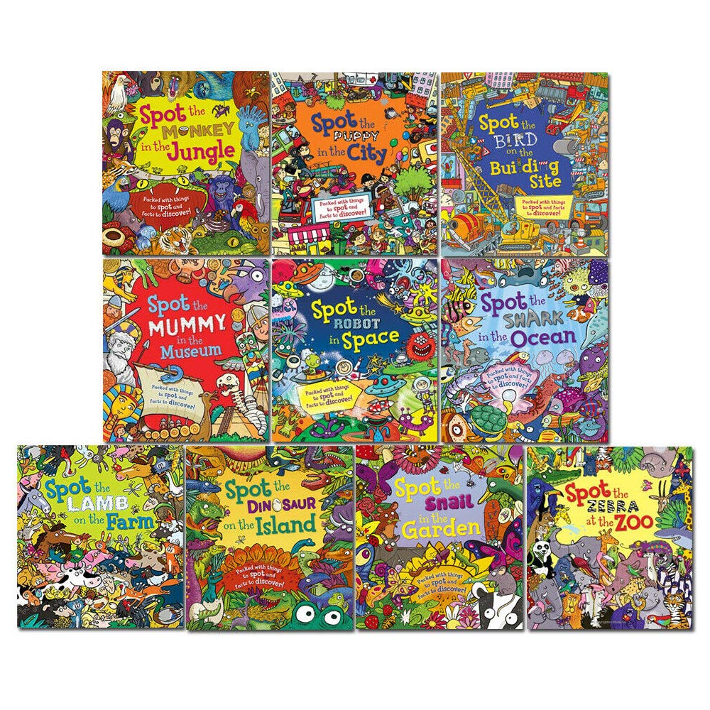 Spot Series 10 Picture Books Collection Set (Monkey in the Jungle ...