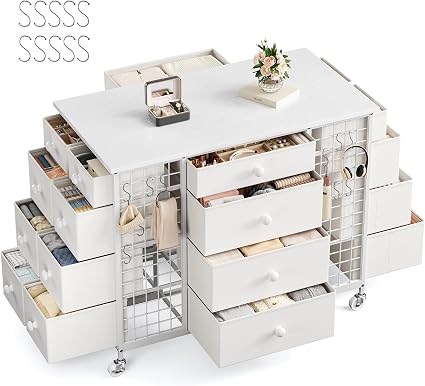 Amazon.com: EnHomee 24 Drawers White Dresser for Bedroom, Dressers ...