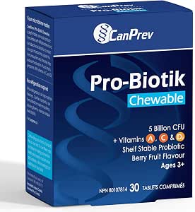 Canprev Pro-Biotik, 30 Chewable Tablets 30-Day Supply, Berry Flavor ...