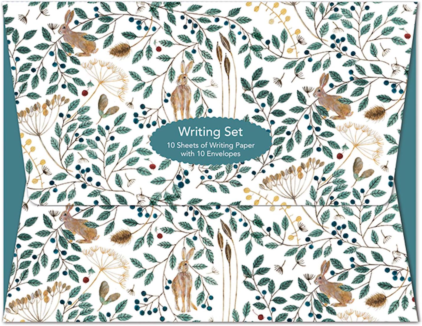 Hares and Berries Writing Set - 10 Paper Sheets with Envelopes : Amazon ...