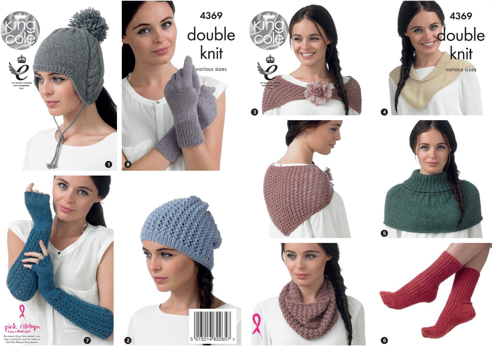 King Cole 5037 Knitting Pattern Womens Hats in King Cole Merino Blend ...