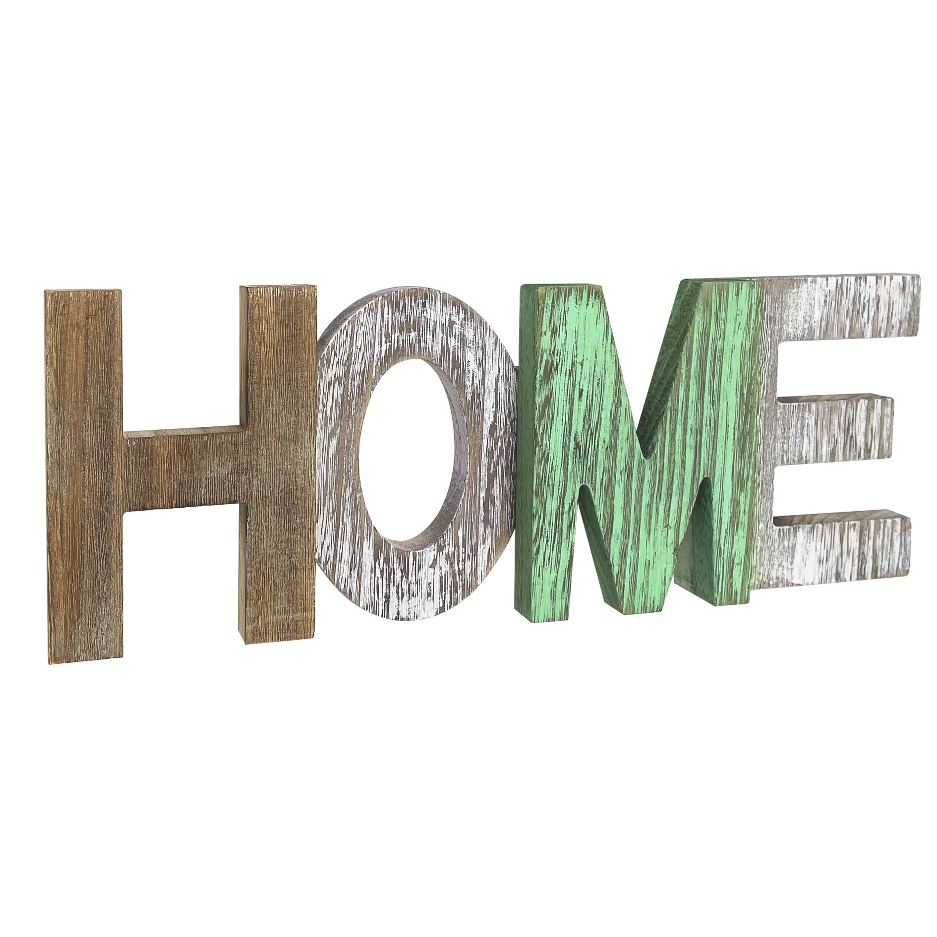 Buy MINCORD Rustic Wood Home Sign, Decorative Word Signs, Freestanding ...