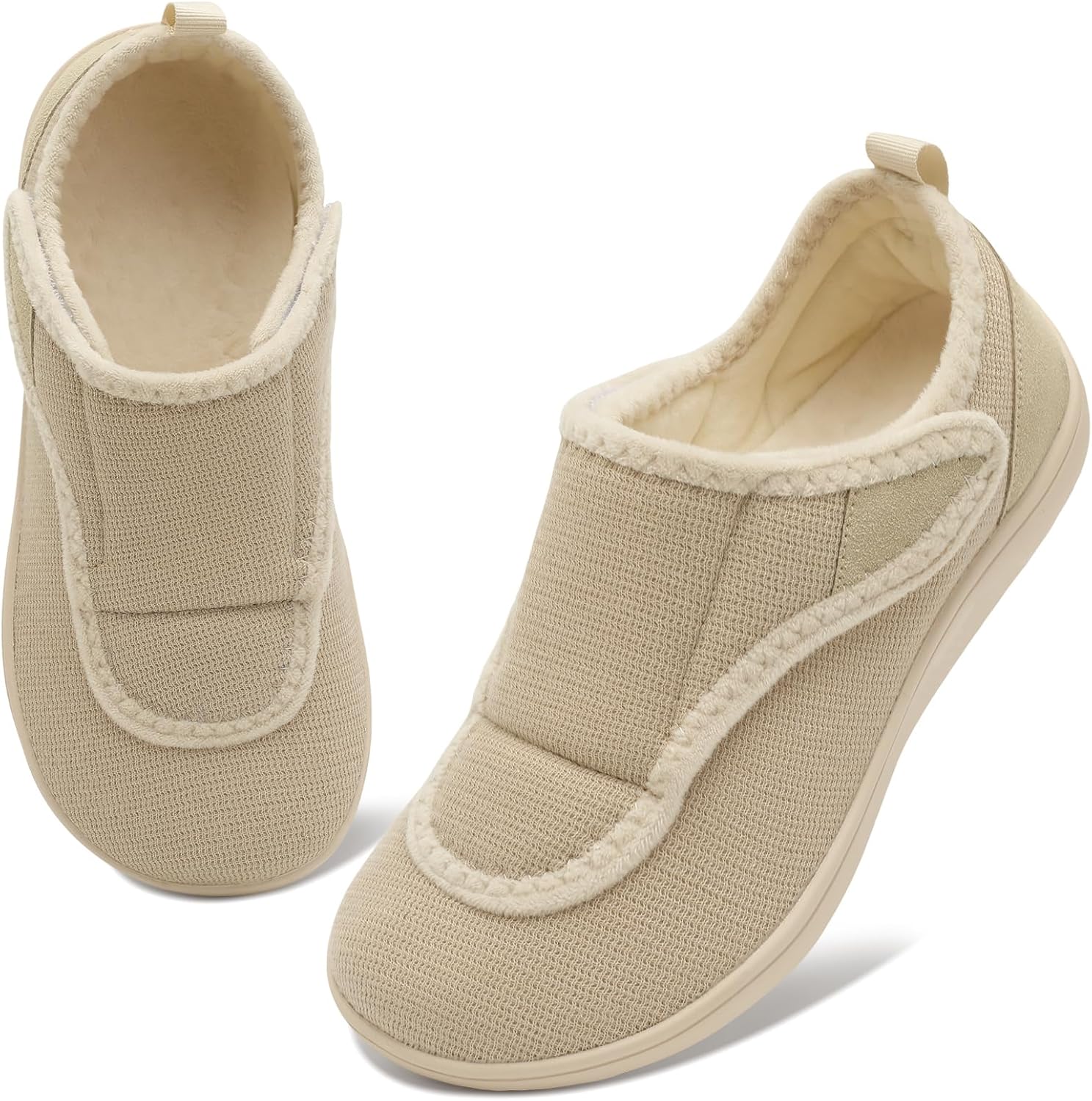 Amazon.com | Mens Wide Slippers Comfy Diabetic Orthopedic Shoes ...