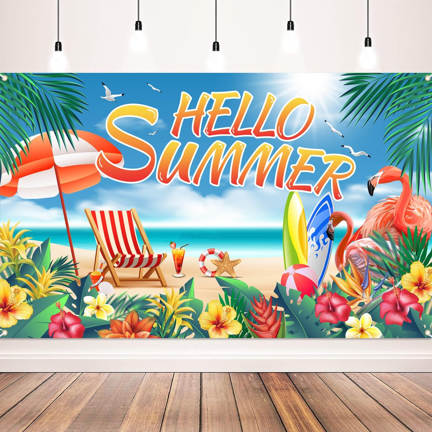 Amazon.com: Hello Summer Party Decorations Extra Large Size Hello ...