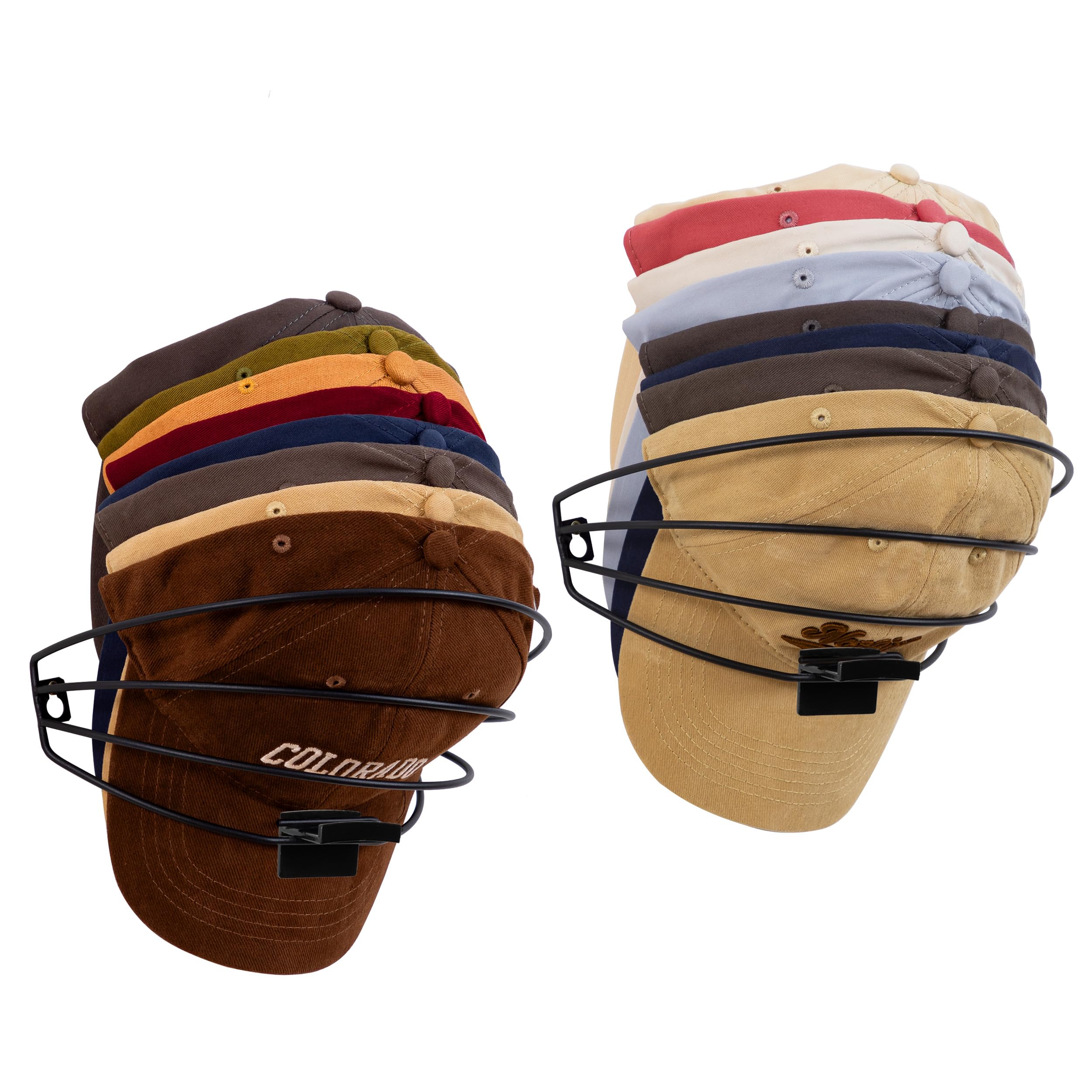 Amazon.com: Famyards Hat Rack for Wall and Door, 2 Pack Baseball Hat ...