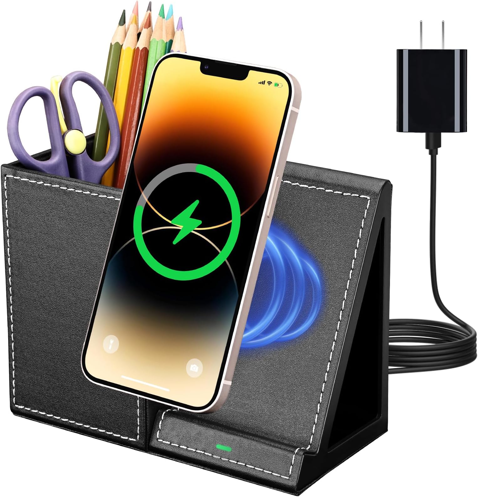 Amazon.com: Wireless Charger with Desk Organizer, Fast Charging Station ...