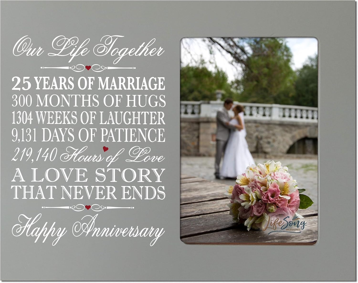 Amazon.com - LifeSong Milestones 25th Year Wedding for Couple 25th ...