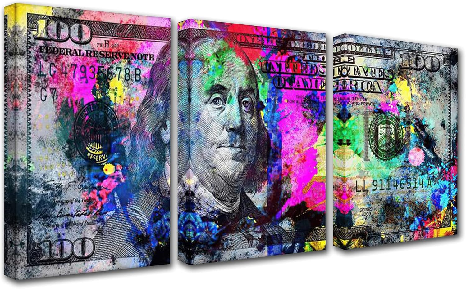 Amazon.com: Tucocoo Splash Ink Painting Dollar Decoration Wall Art ...
