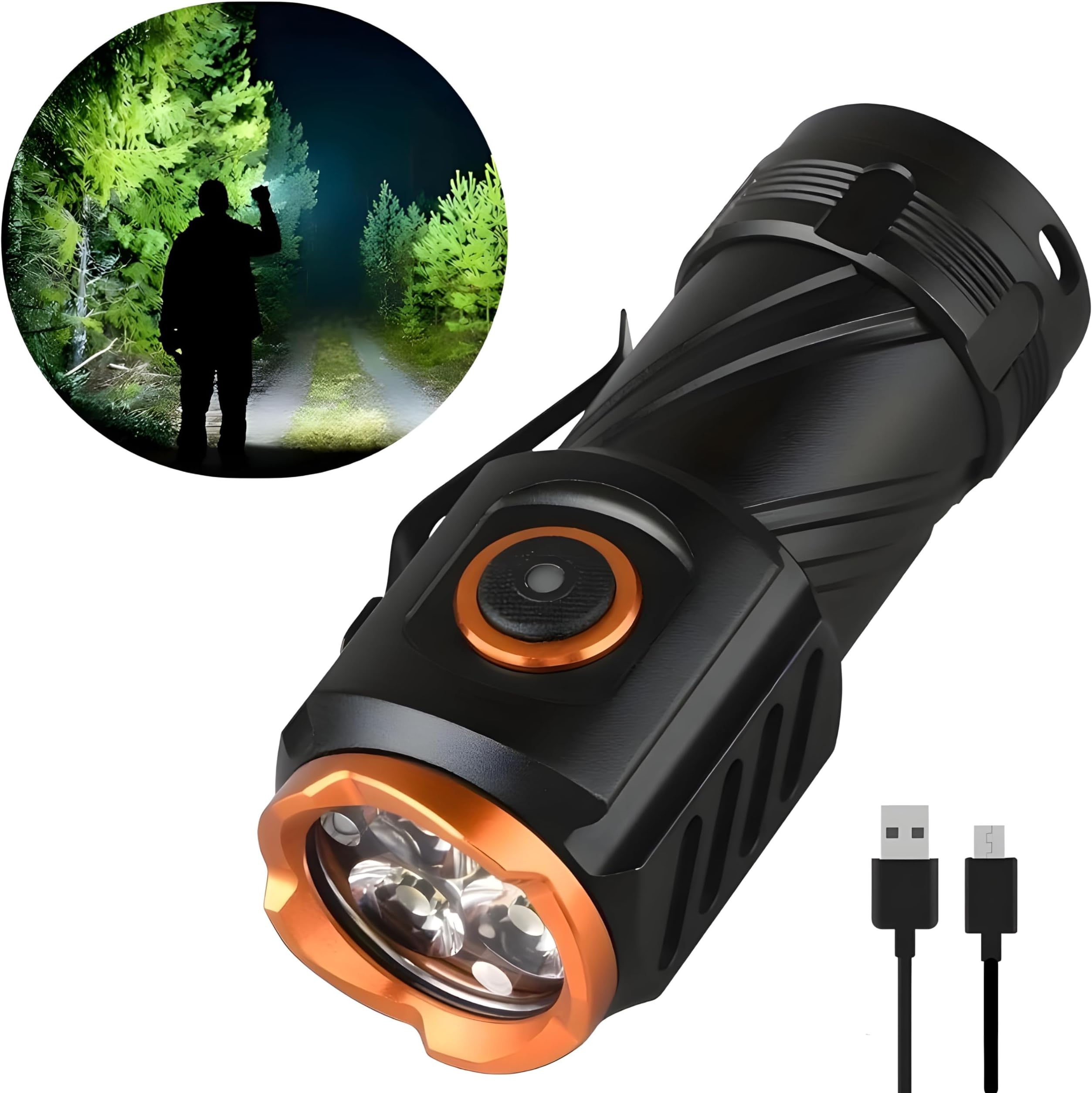 WUBEN E7 1800 Lumen Rechargeable Mini Flashlight with Magnet - Super ...