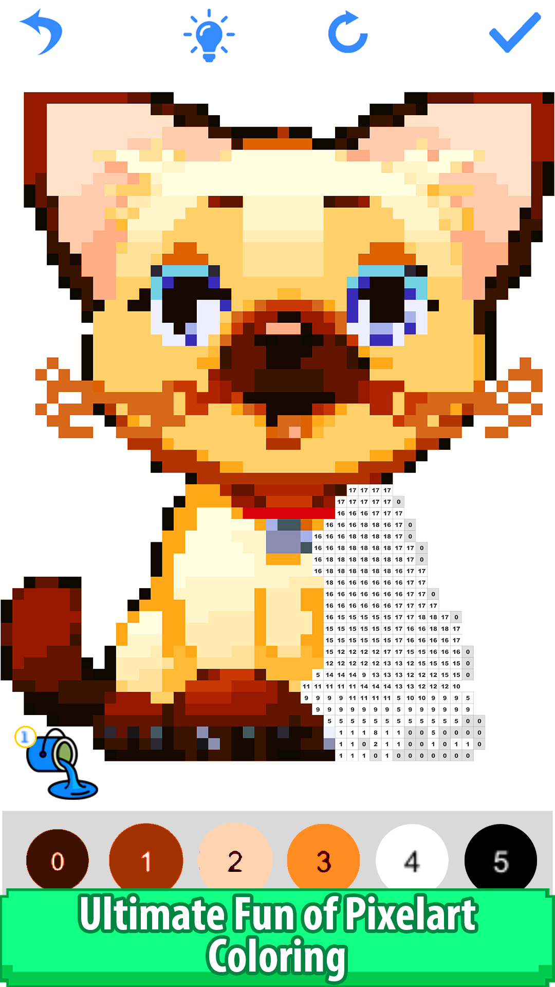 Cats Pixel Art - Paint by Number, Sandbox Coloring Book Pages:Amazon ...