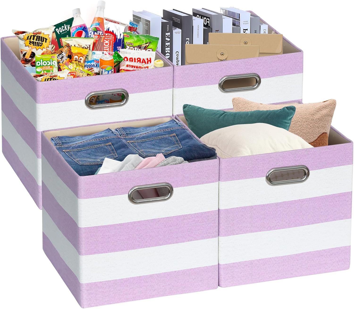 Amazon.com - Collapsible Storage Cubes, 4 Pack Cube Storage Bins, 11x11 ...