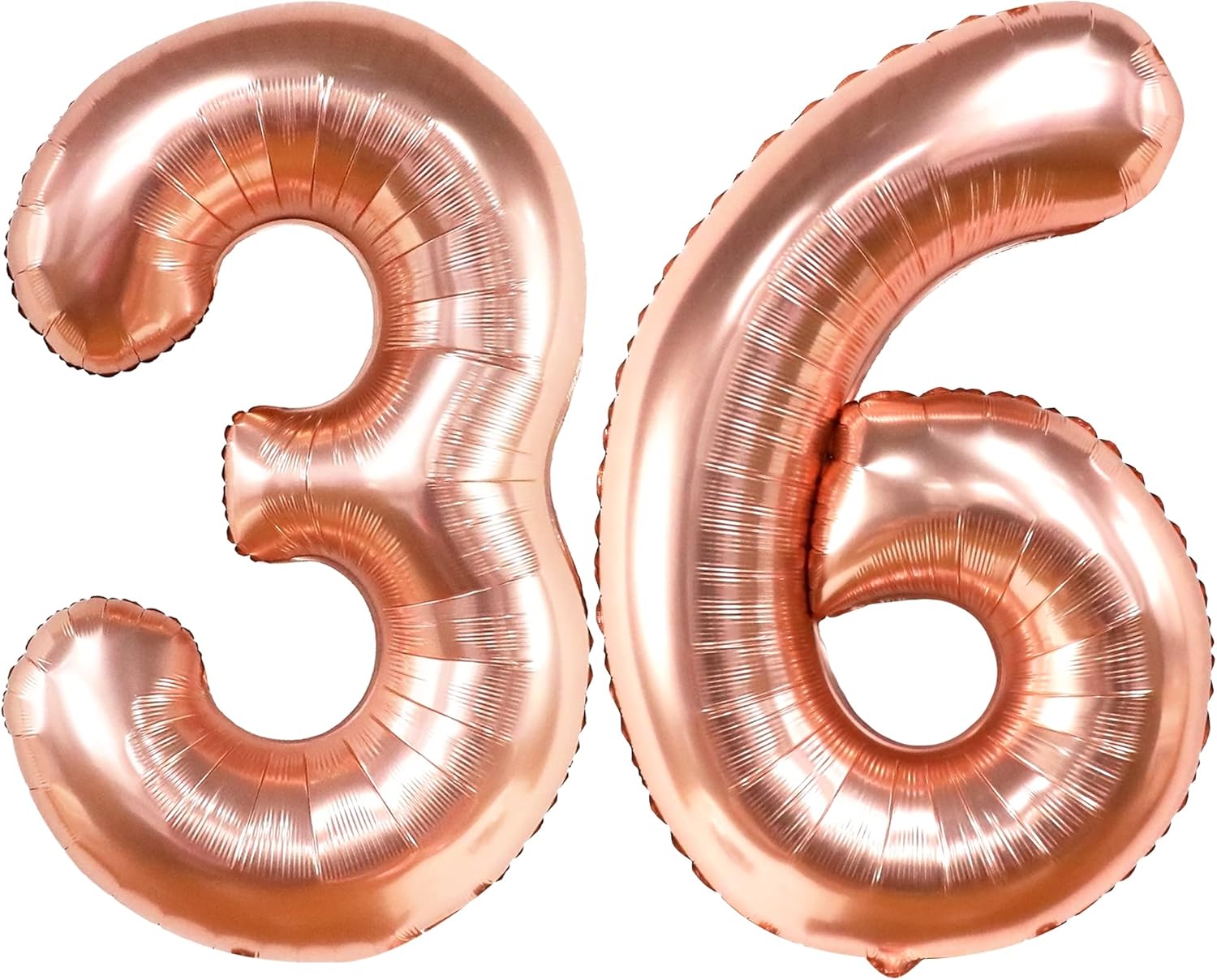 Amazon.com: Big, Rose Gold 36 Balloon number- 40 Inch | Rose Gold 36 ...