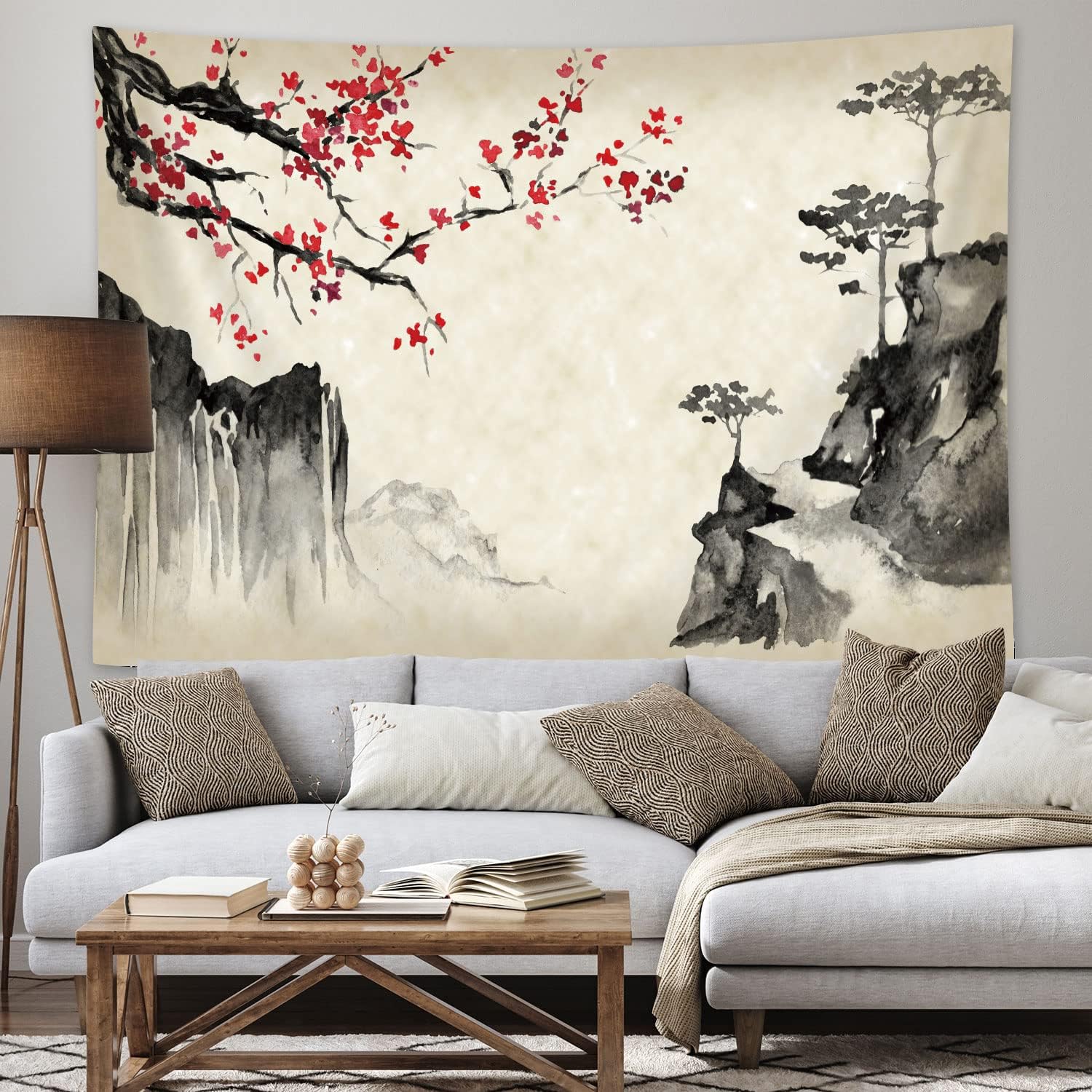 Amazon.com: Riyidecor Japanese Tapestry Wall Hanging 80Wx60H Inch Asian ...