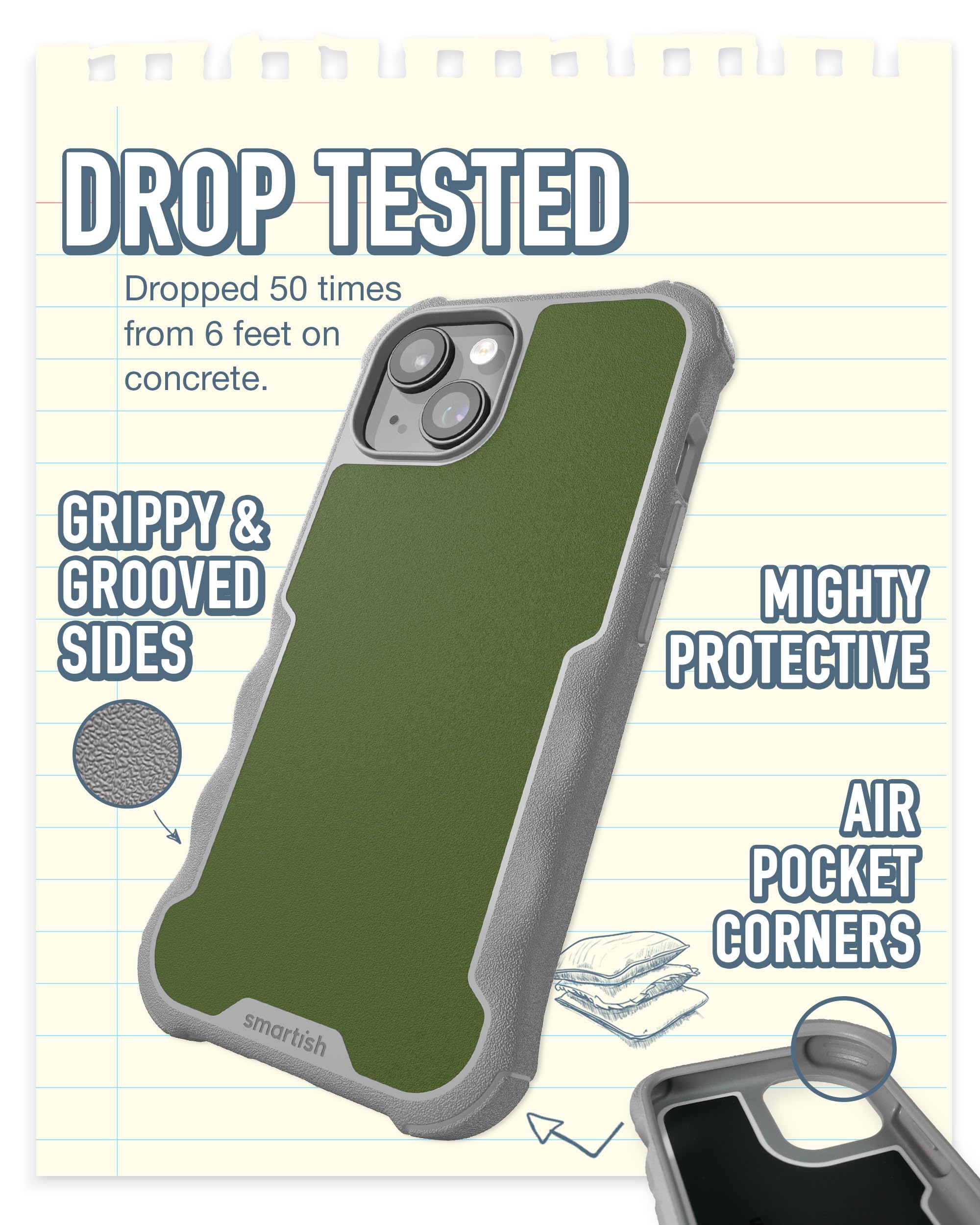 Snapklik.com : Smartish iPhone 15 Protective Magnetic Case - Gripzilla ...