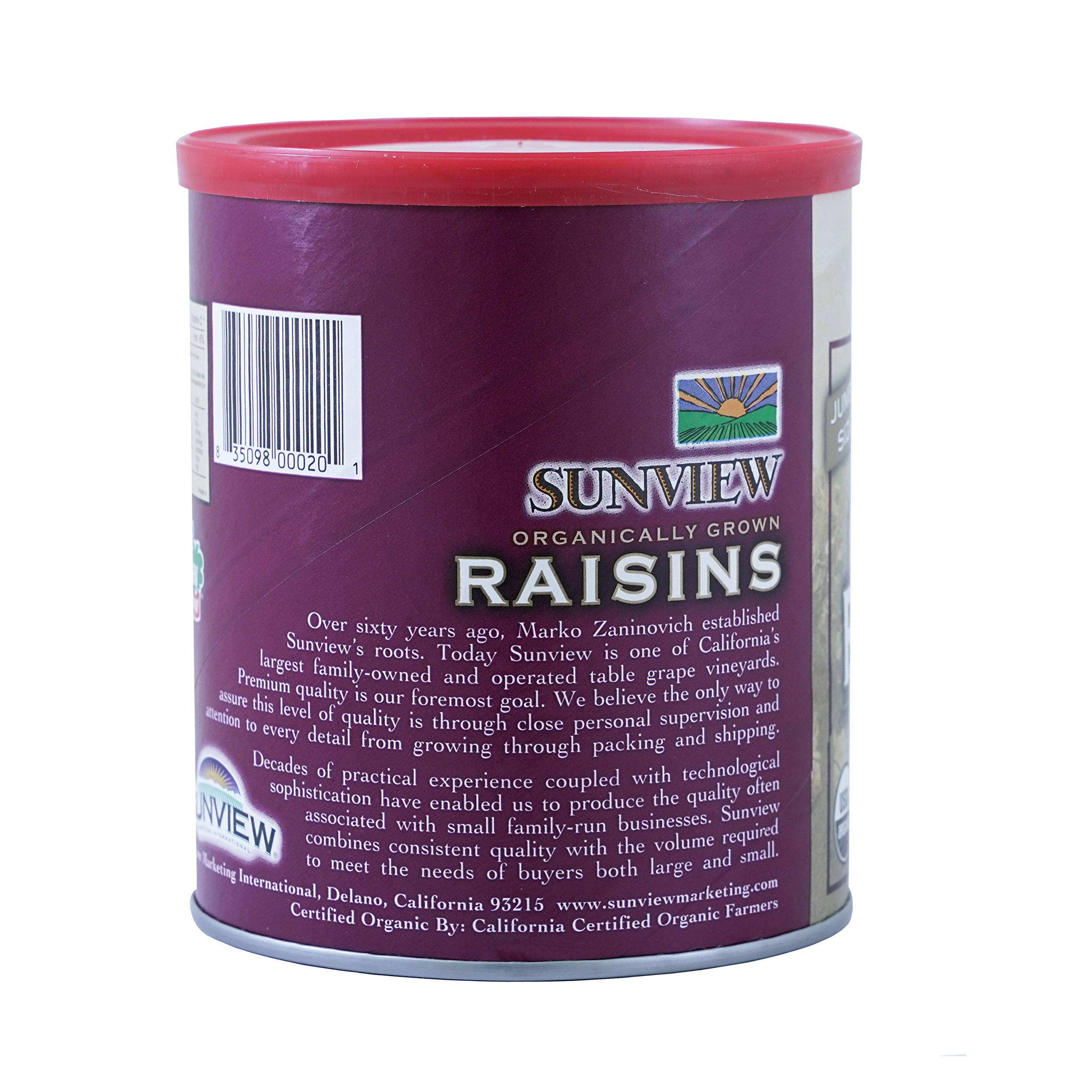 Snapklik.com : Organic Red Seedless Raisins 3 -15 Oz Canisters