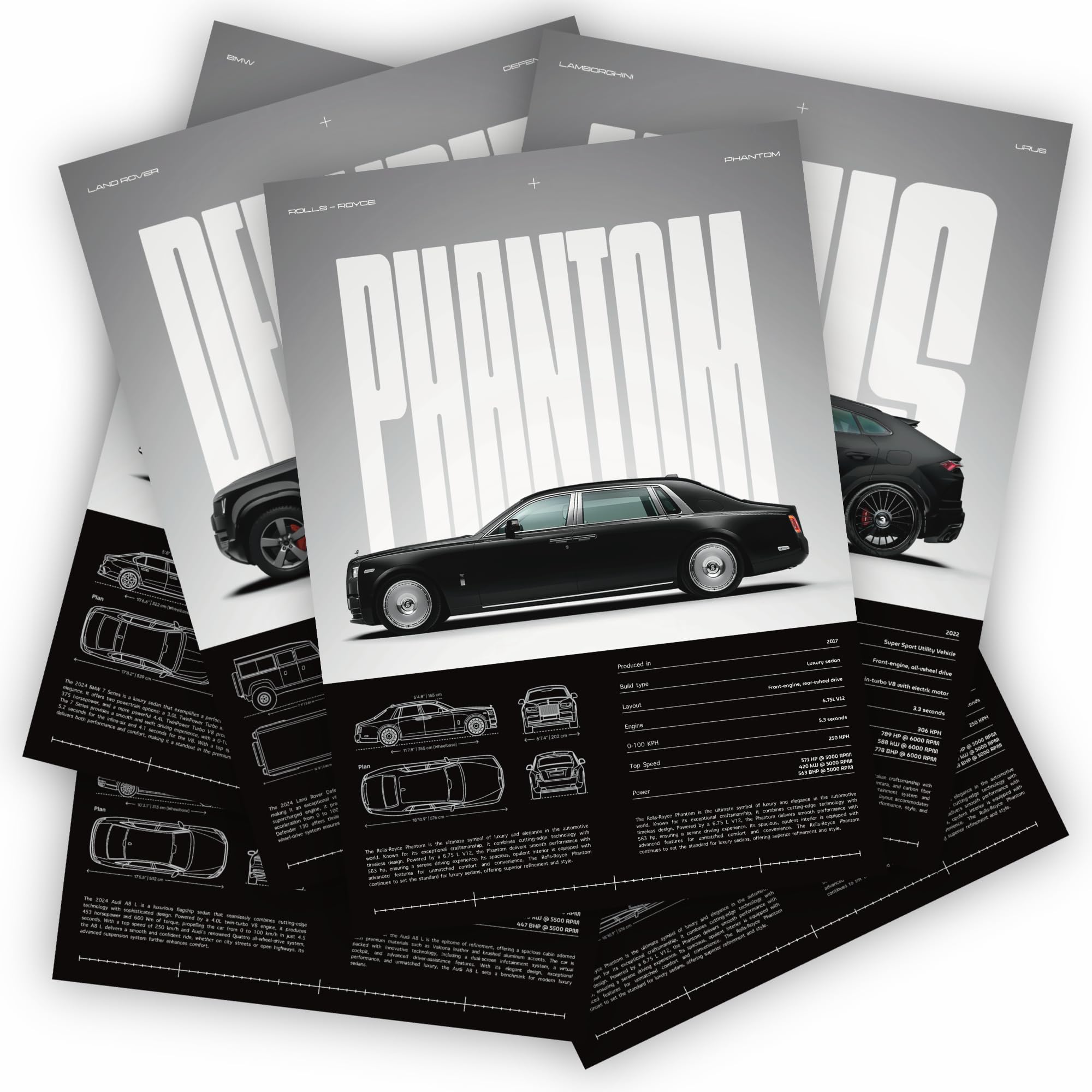 Thepaper9store Pack of 10 - Jdm Car Posters | Premium 300 GSM | A4 Size ...