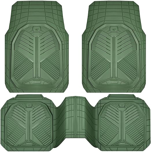 Amazon.com: CAR PASS Heavy Duty Rubber Car Mats, Deepdish All Weather ...