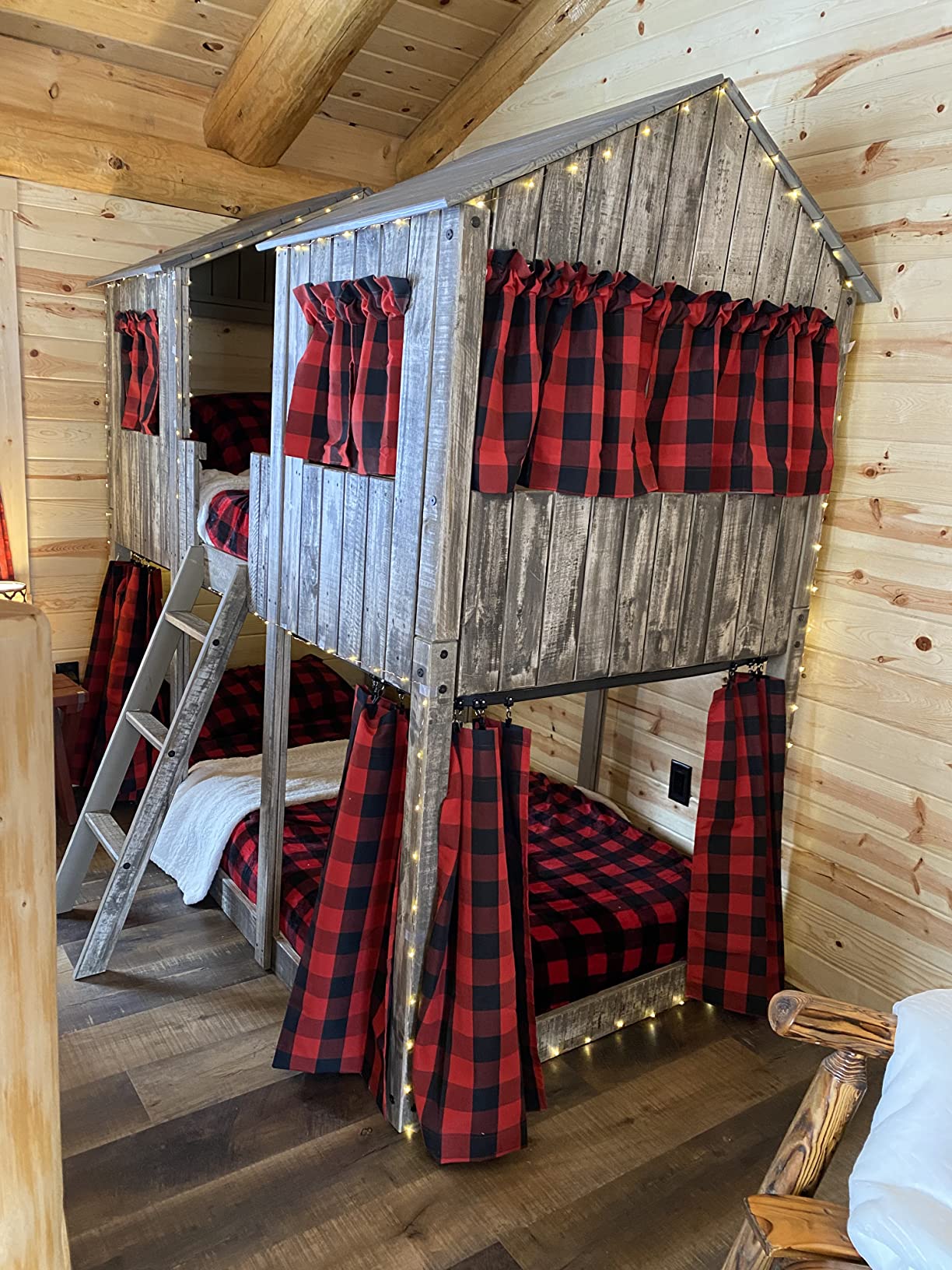 $23/mo - Finance DONCO Twin Tower Bunk Bed BUNKBED, TWIN/TWIN, Rustic ...