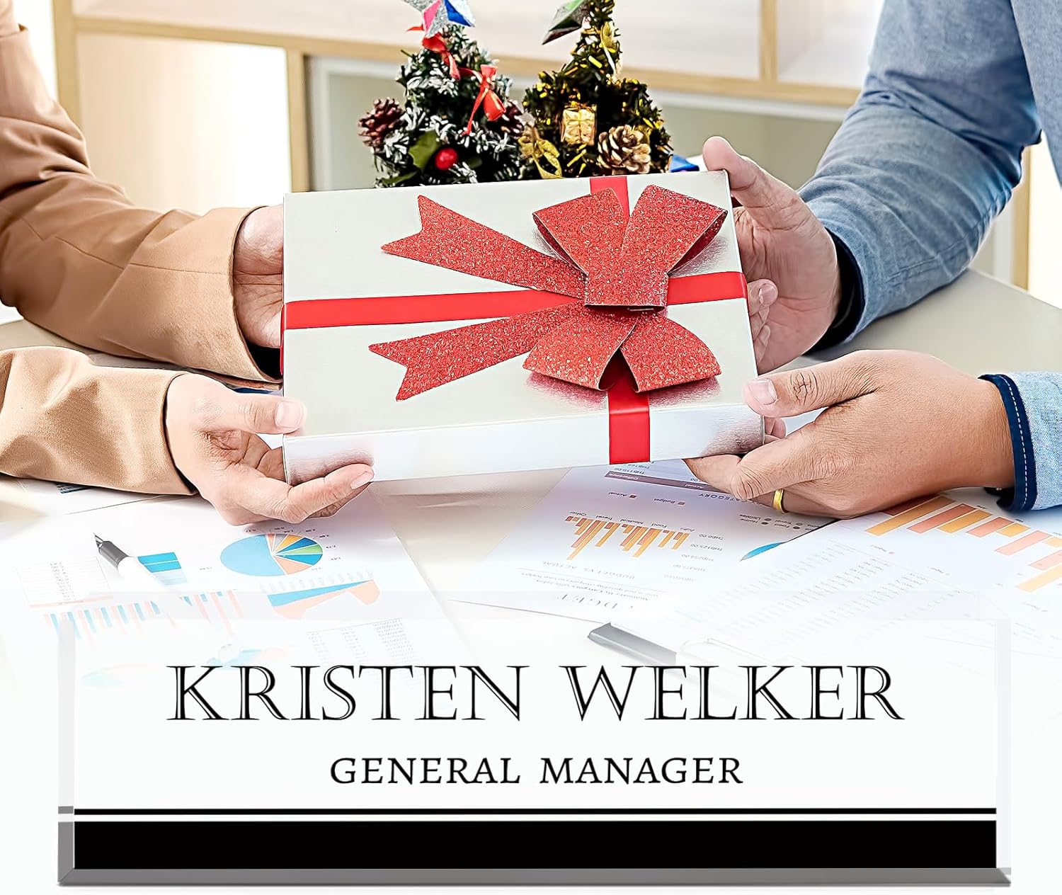 Placa de nombre de escritorio personalizada, placas de nombre ...