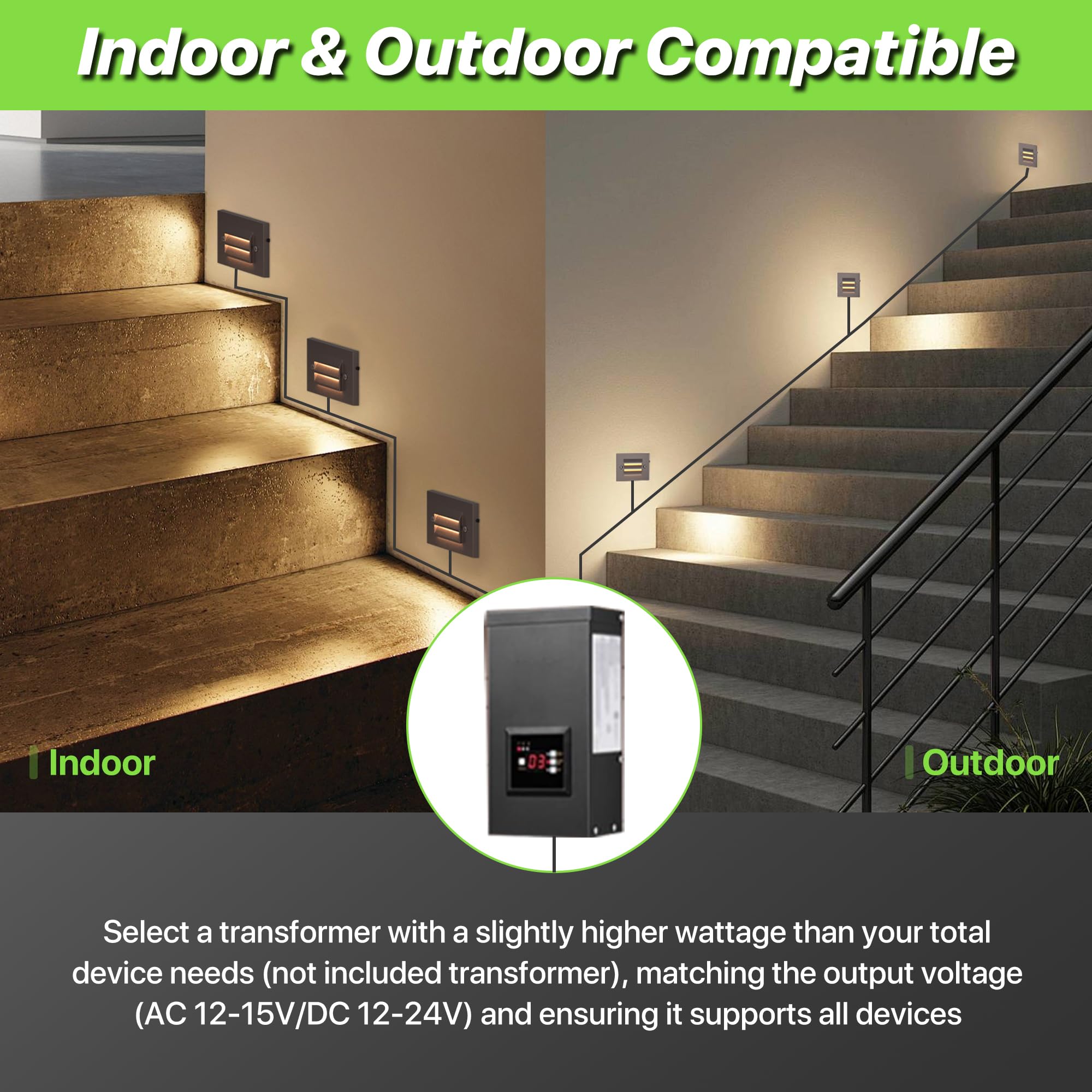 Snapklik.com : Glitgate Led Step Lights Outdoor - 4W 5CCT Low Voltage ...