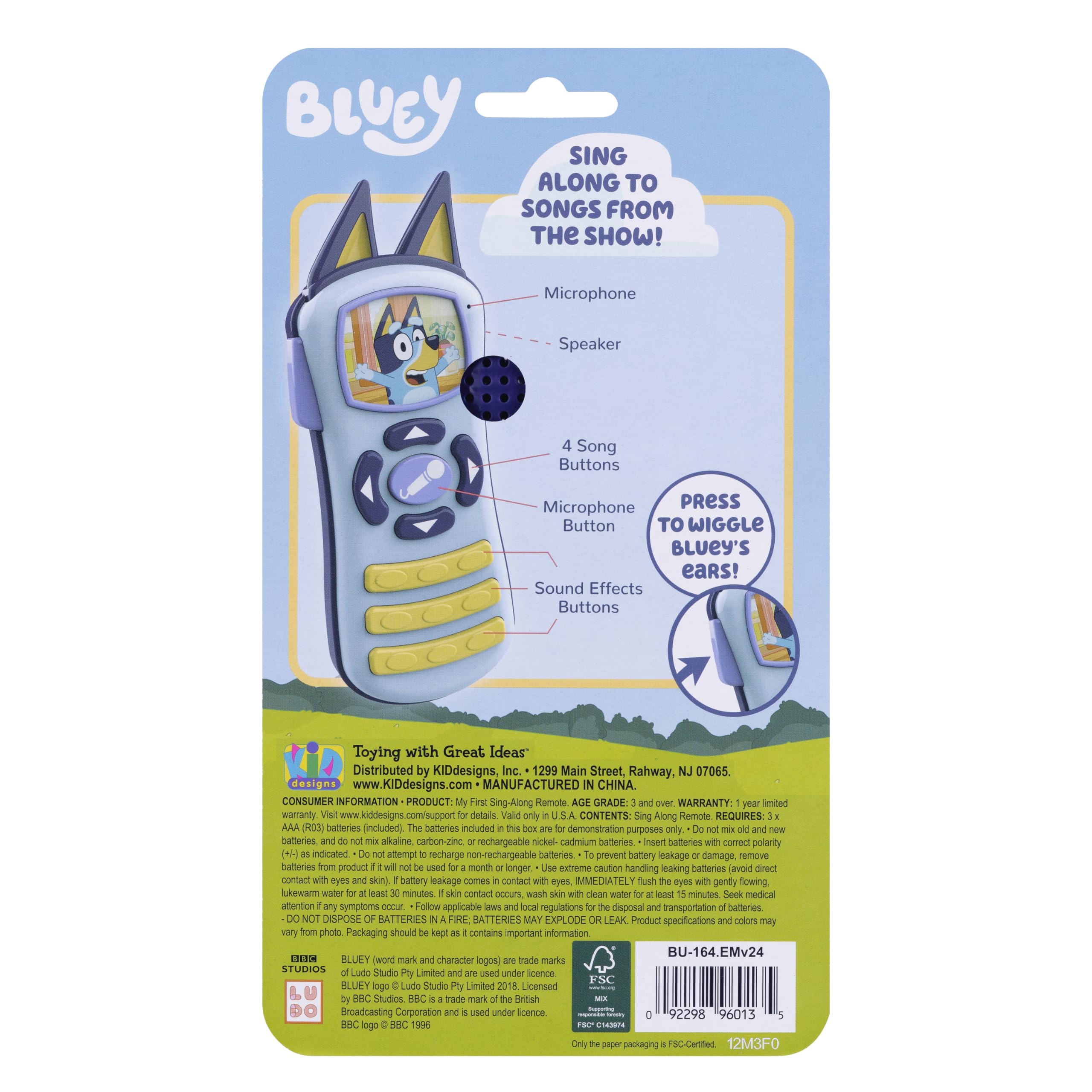 Snapklik.com : eKids Bluey Toy Remote Control For Toddlers