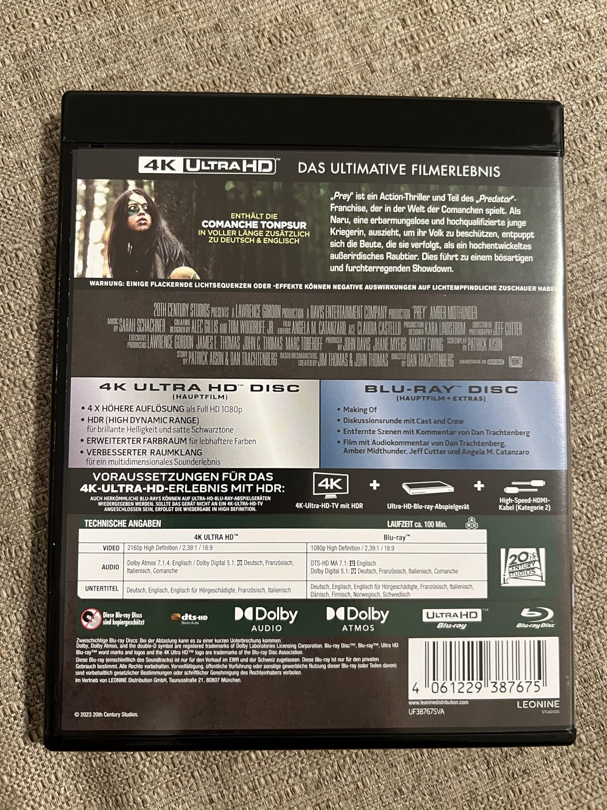 Prey (4K Ultra HD) + (Blu-ray): Amazon.de: Midthunder, Amber, Trachtenberg, Dan, Midthunder ...