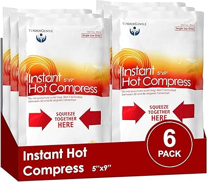 Amazon.com: Instant Hot Compress - 6 Hot Packs for Pain Relief, Sore ...