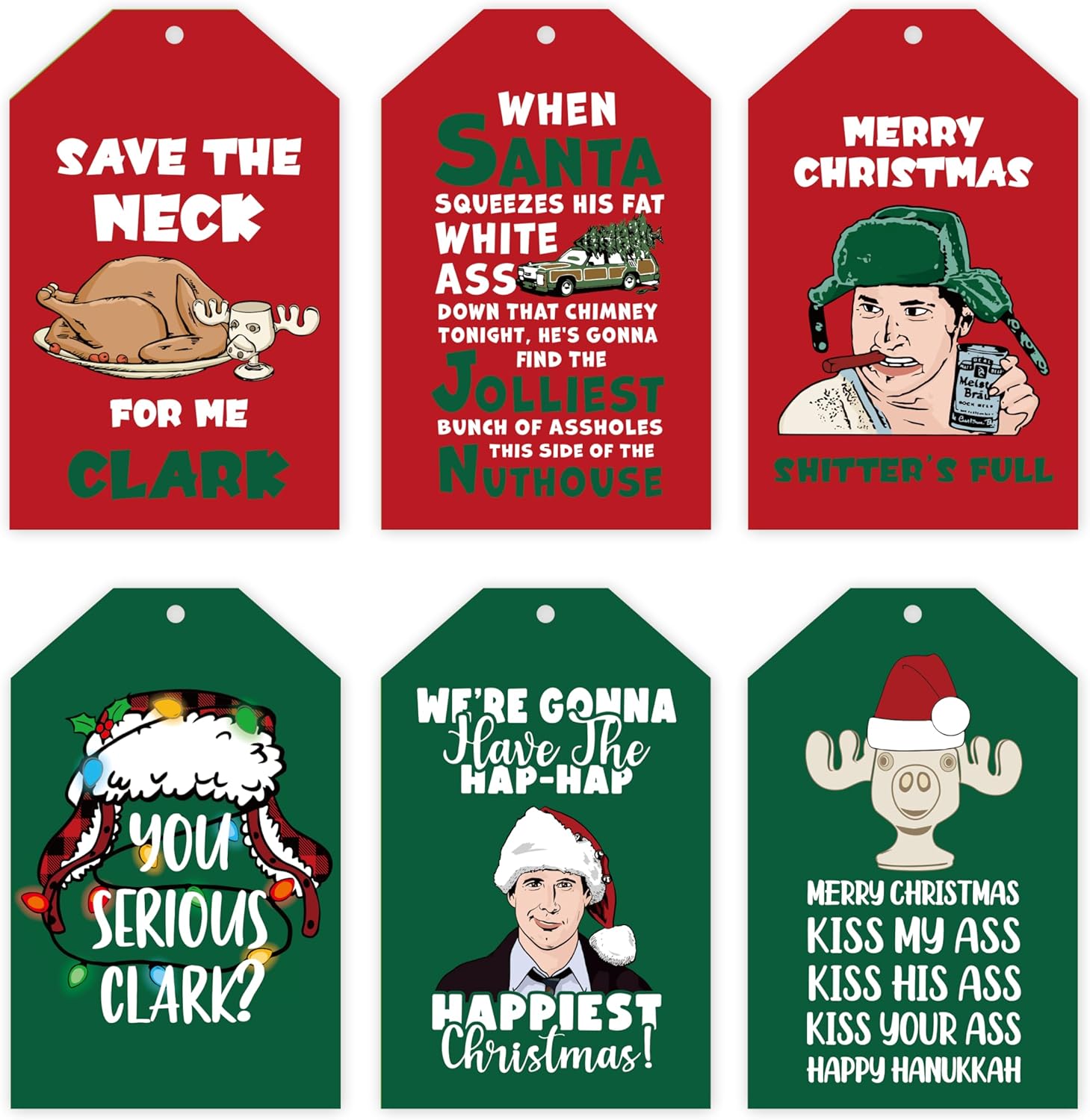 Amazon.com: Christmas Vacation Merch Gifts, Funny Holiday Gift Tags ...