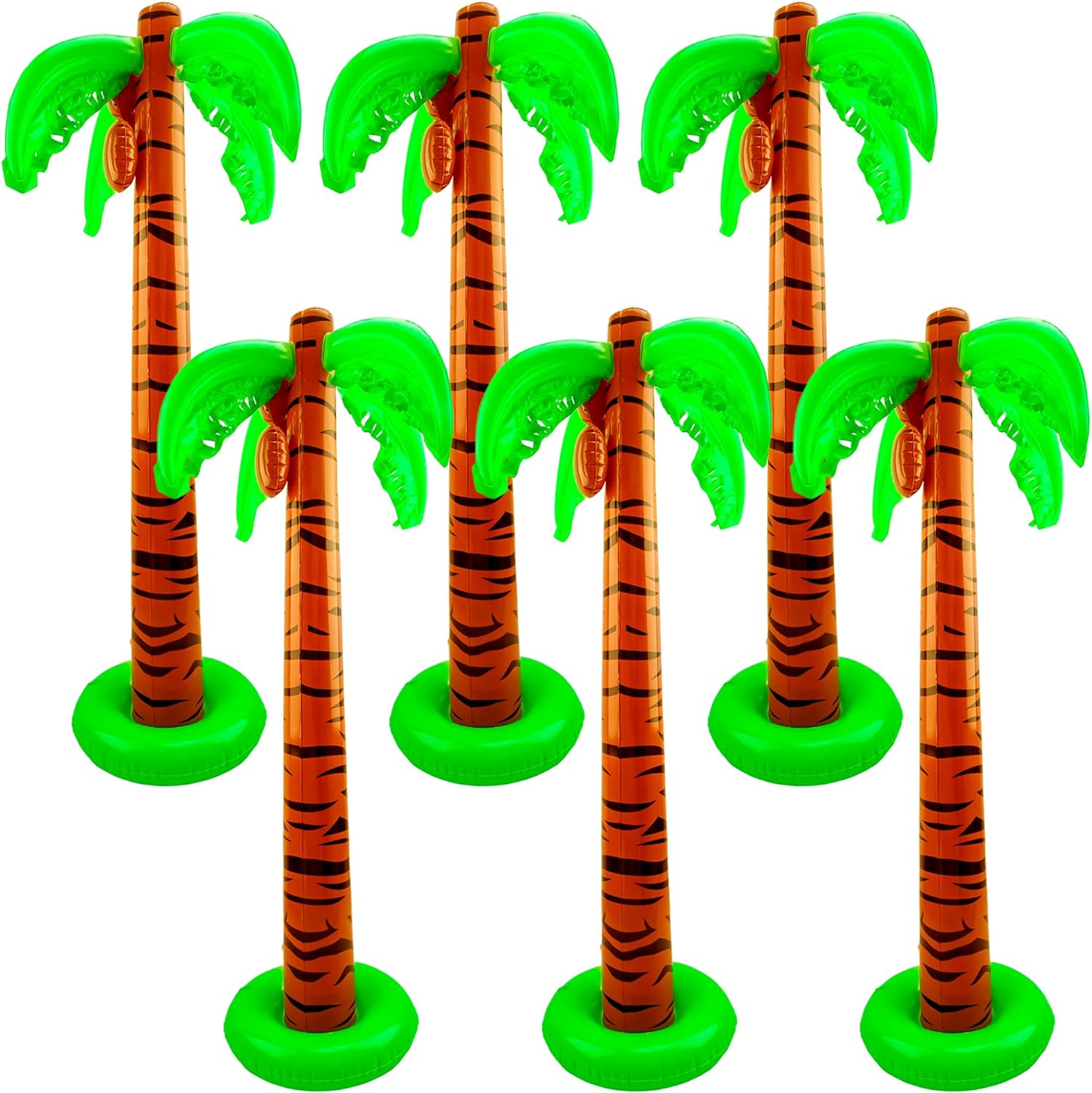 Amazon.com: 6 Pieces 40 Inch Inflatable Palm Trees Large Coconut Tree ...