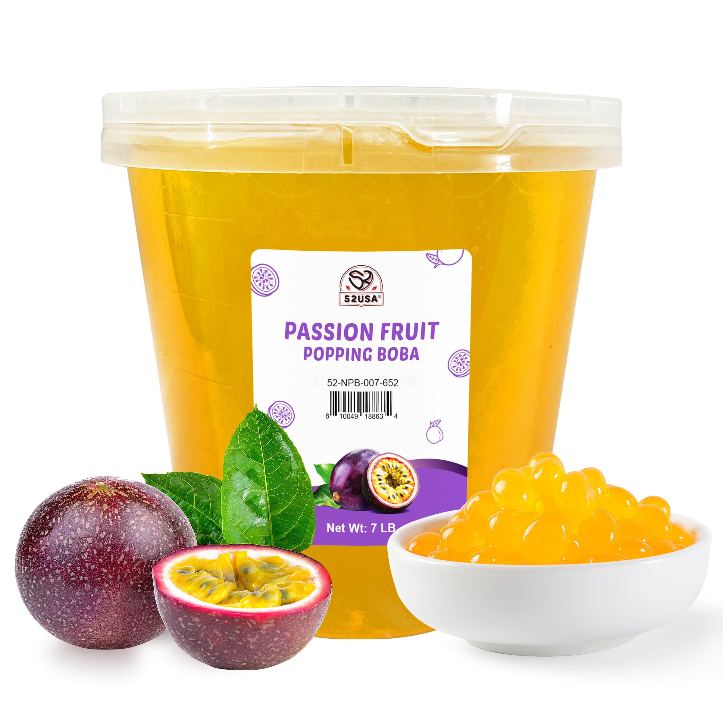 Snapklik.com : 52USA Passion Fruit Popping Boba Pearls For Bubble Tea ...