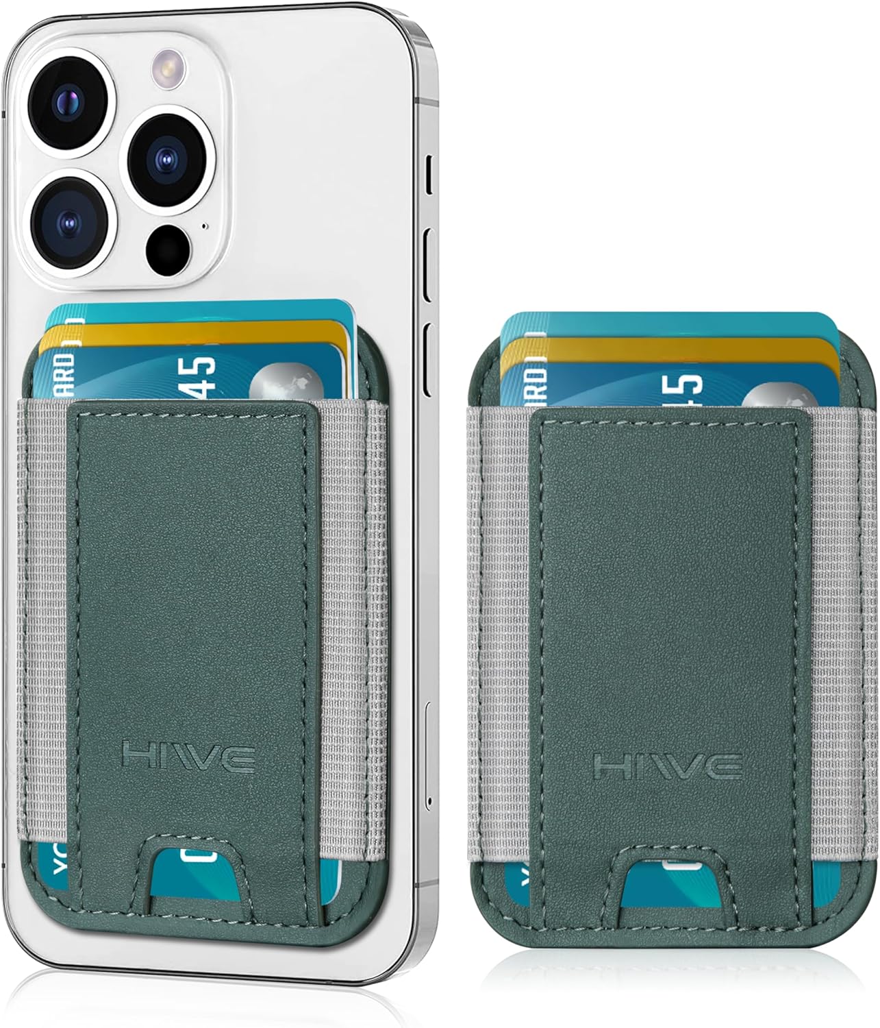 Amazon.com: HiWe Card Holder for Phone Case, Leather Phone Wallet Stick ...