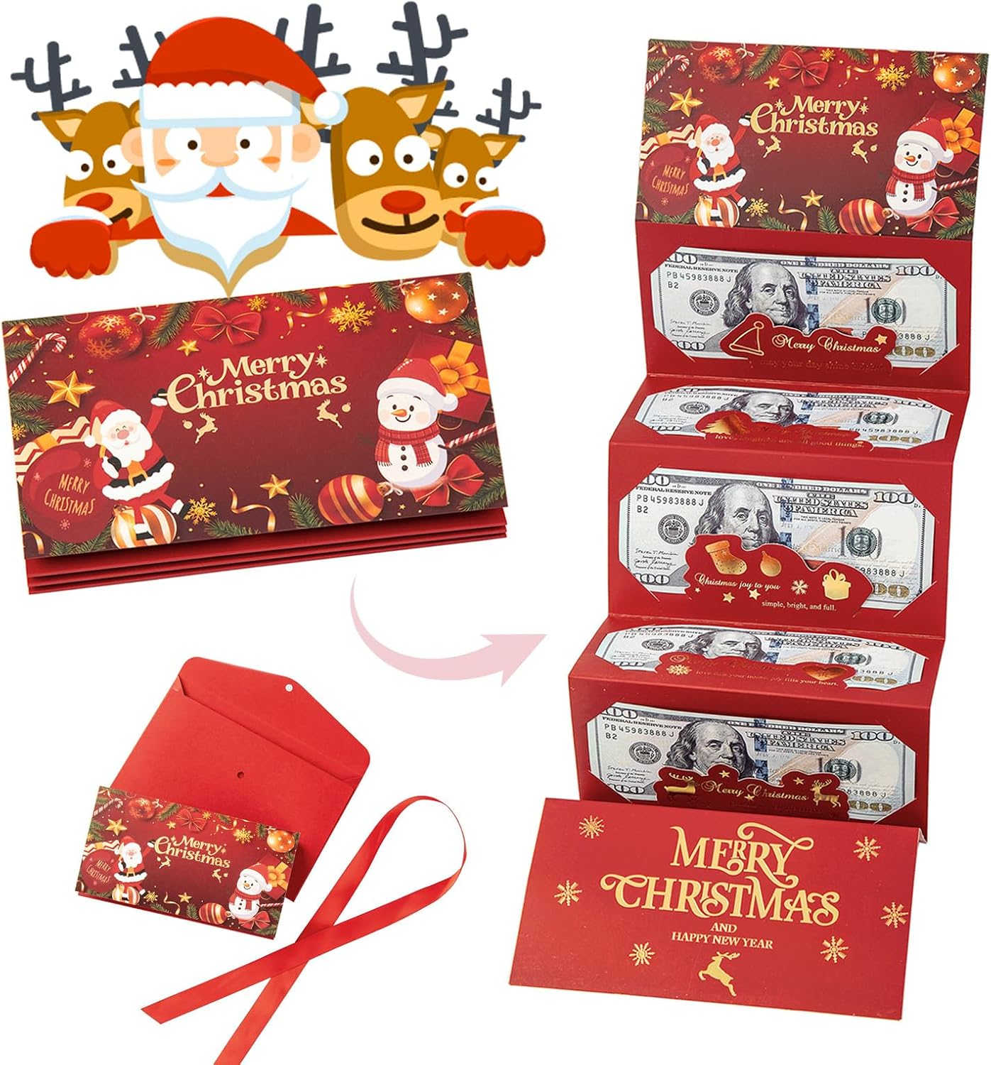 Amazon.com : Christmas Cash Gift Envelope, Christmas Money Holders for ...