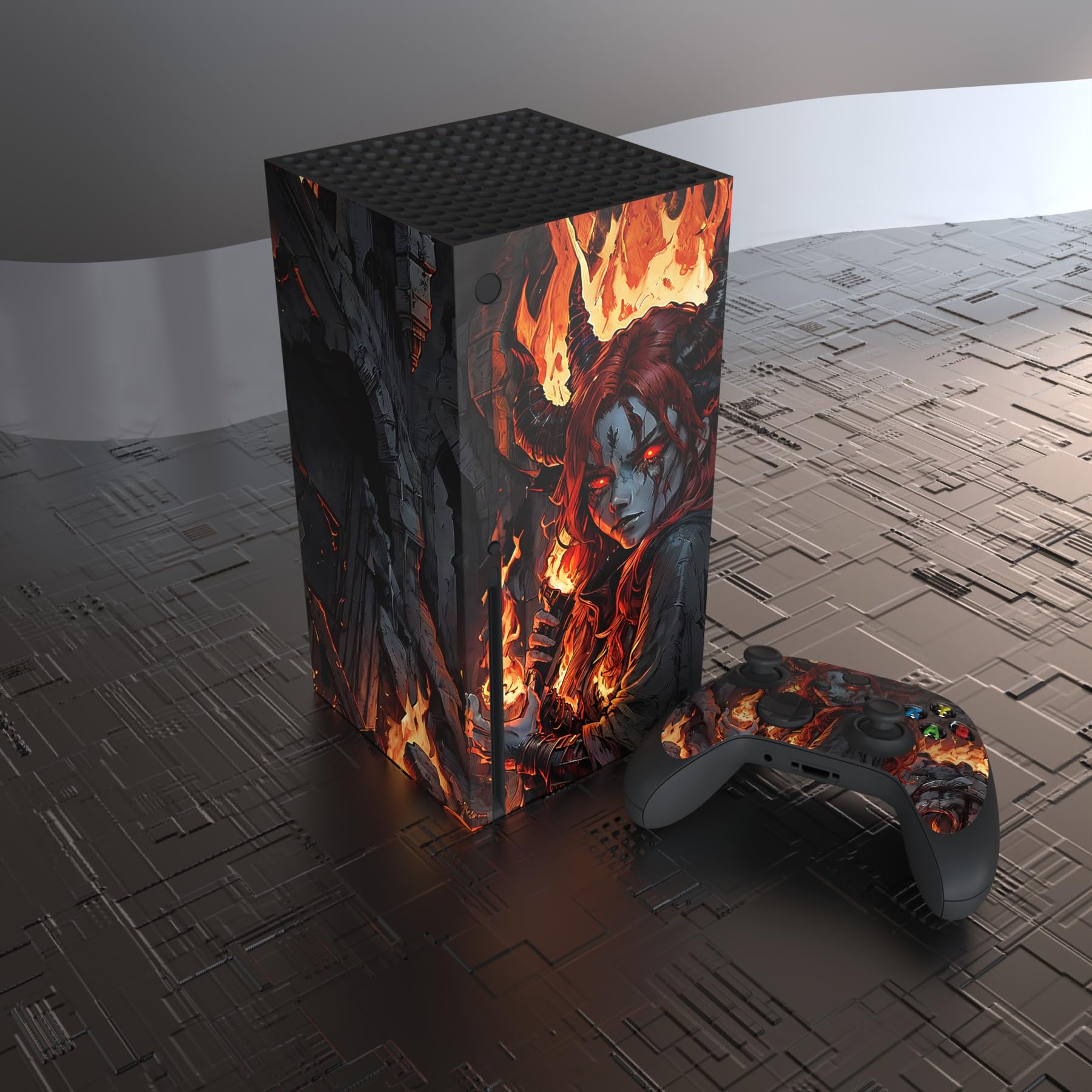 Snapklik.com : PlayVital Flame Envoy Custom Vinyl Skins For Xbox Core ...