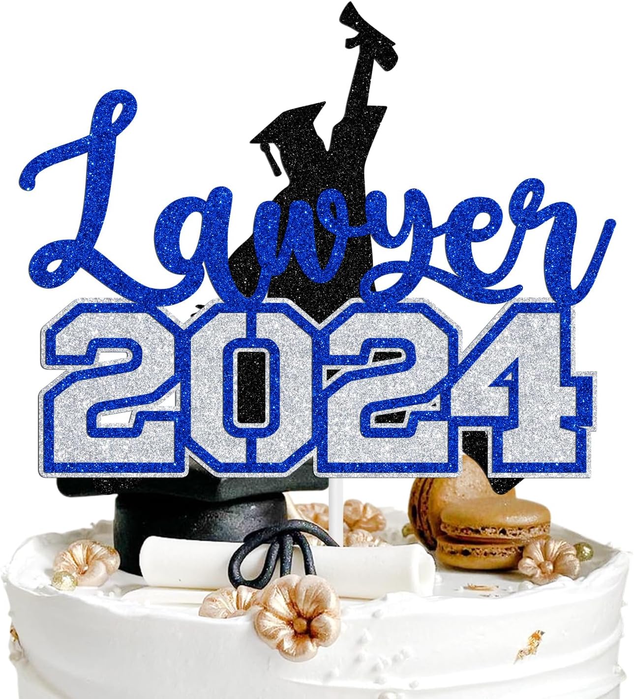 Amazon.com: Congrats Lawyer Cake Topper, 2024 Law Grad Graduation Cake ...