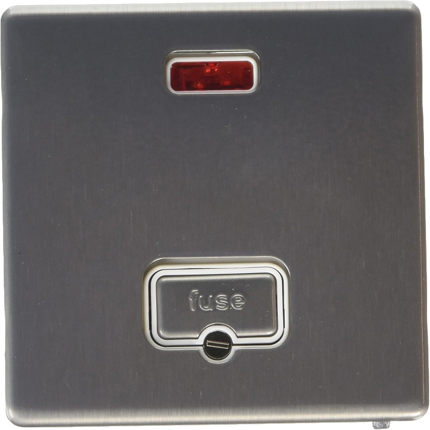 MK Aspect K24958BRCW 13A Unswitched Connection Unit with Neon - Brushed ...