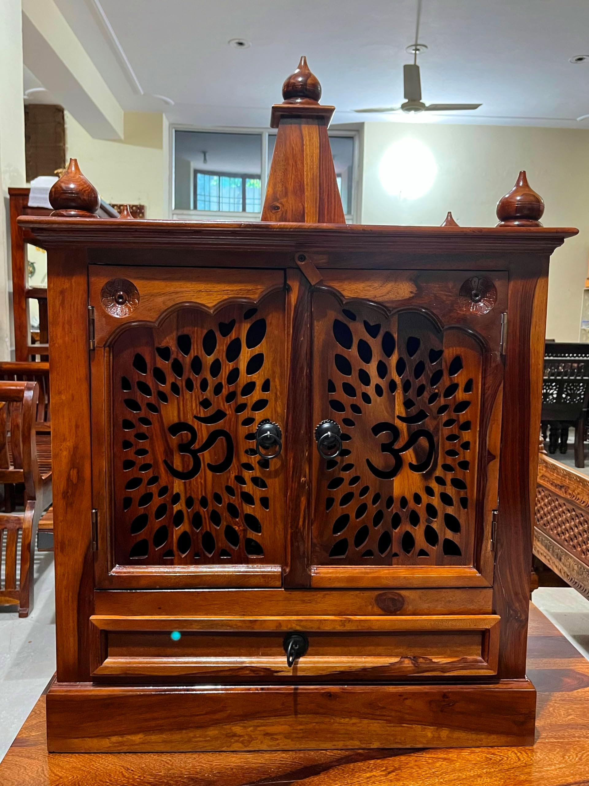 Engineered Wood Temple /Mandir for Pooja Home(Height: 195) : Amazon.in ...