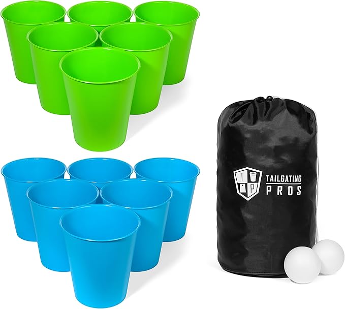 Amazon.com: Tailgating Pros Giant Lawn Pong w/Carrying Case! : Sports ...
