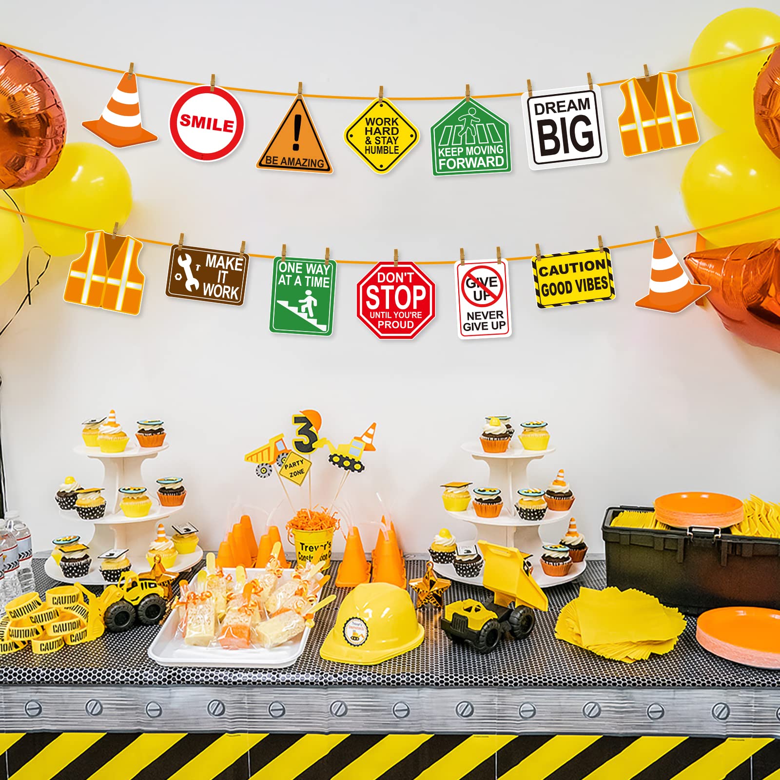 Snapklik.com : 48 Pcs 6" Under Construction Positive Sayings Accents ...