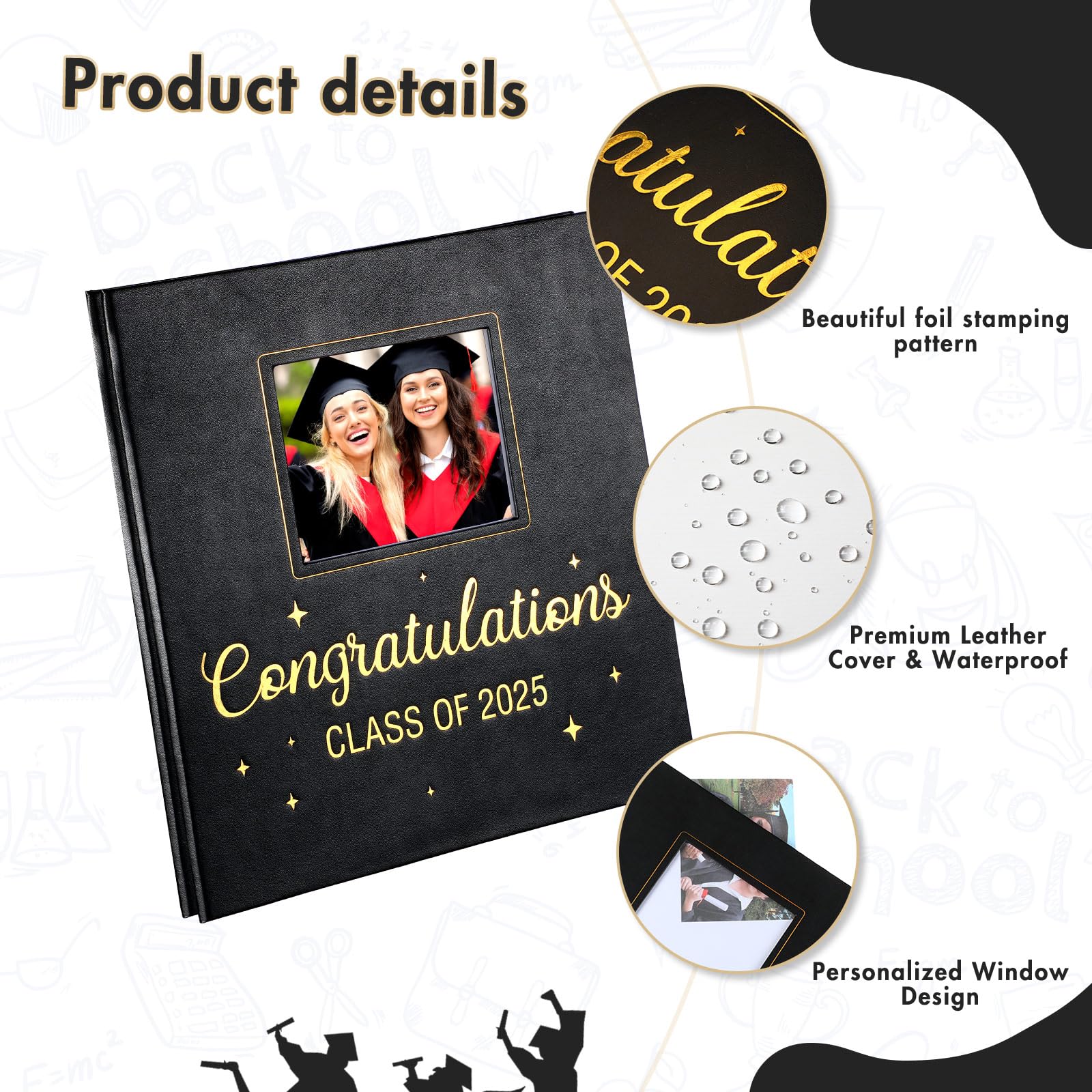 Snapklik.com : Pasimy Class Of 2025 Graduation Album Self Adhesive ...