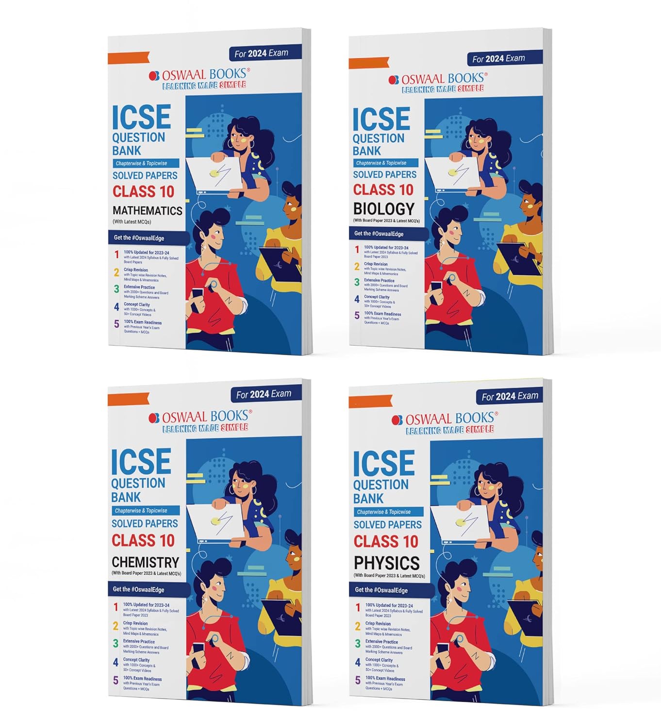 Oswaal ICSE Question Banks Class 10 Physics, Chemistry, Maths and ...