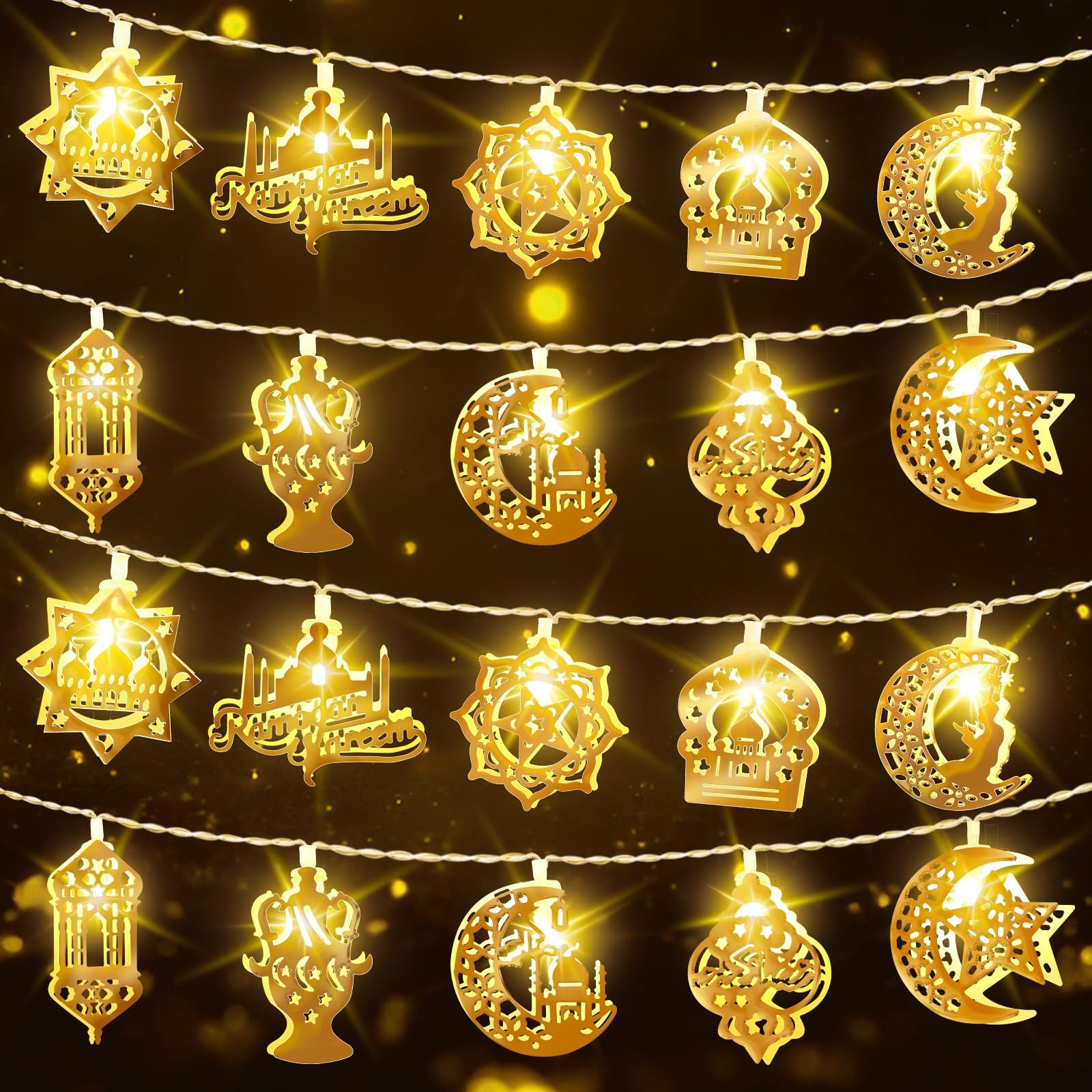 Dalugo Ramadan Eid String Lights, 3M 20LED Battery Operated Ramadan ...