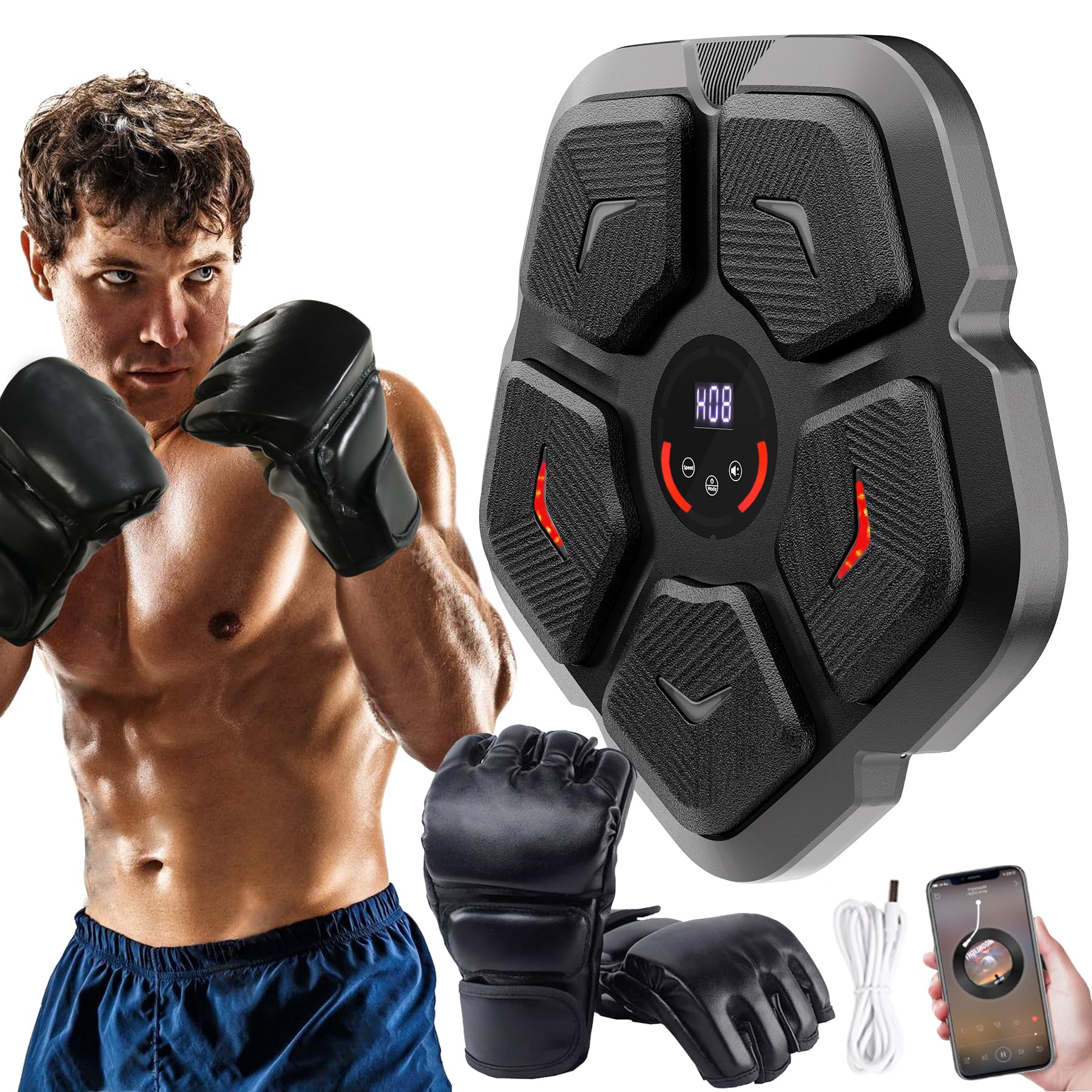 Amazon.com : UTOBSPORT Smart Music Boxing Machine, Wall Mounted ...
